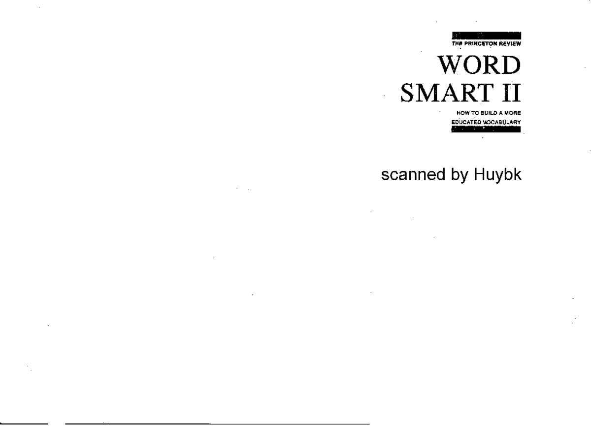 Word smart 2 vocabulary book pdf - English - Studocu