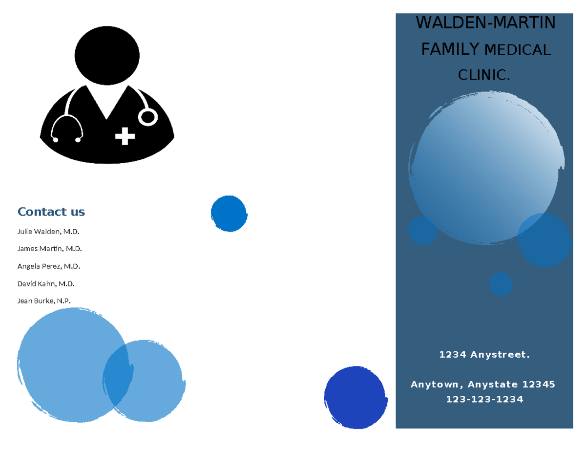 Brochure - n/a - AHP105 - Contact us Julie Walden, M. James Martin, M ...