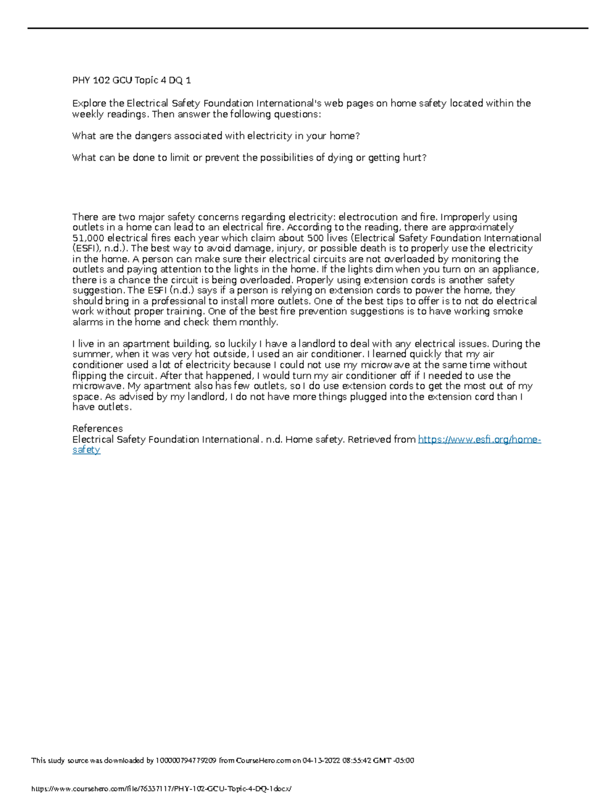 PHY 102 GCU Topic 4 DQ 1 - Discussion question - PHY-102 - GCU - Studocu