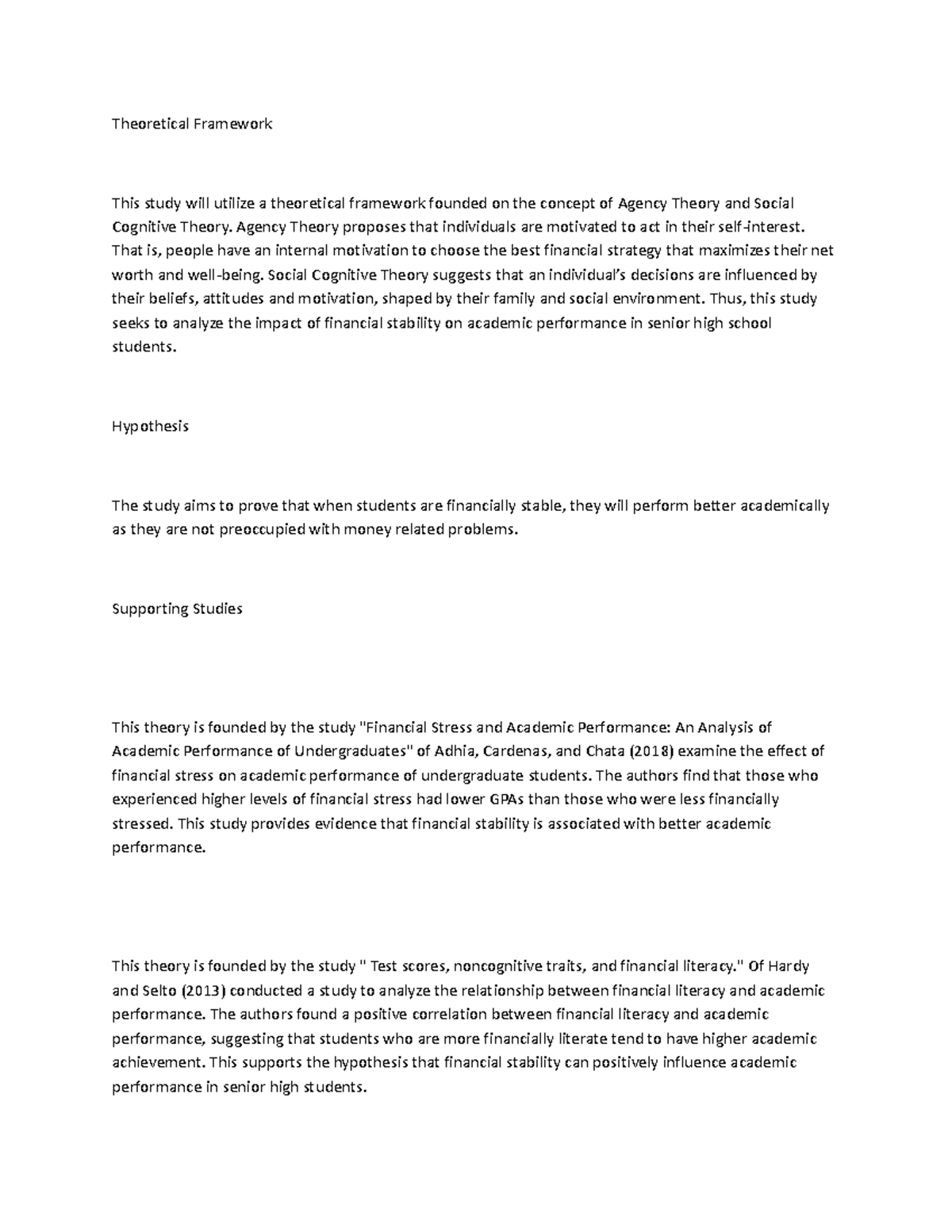 Theoretical Framework s - Theoretical Framework This study will utilize ...