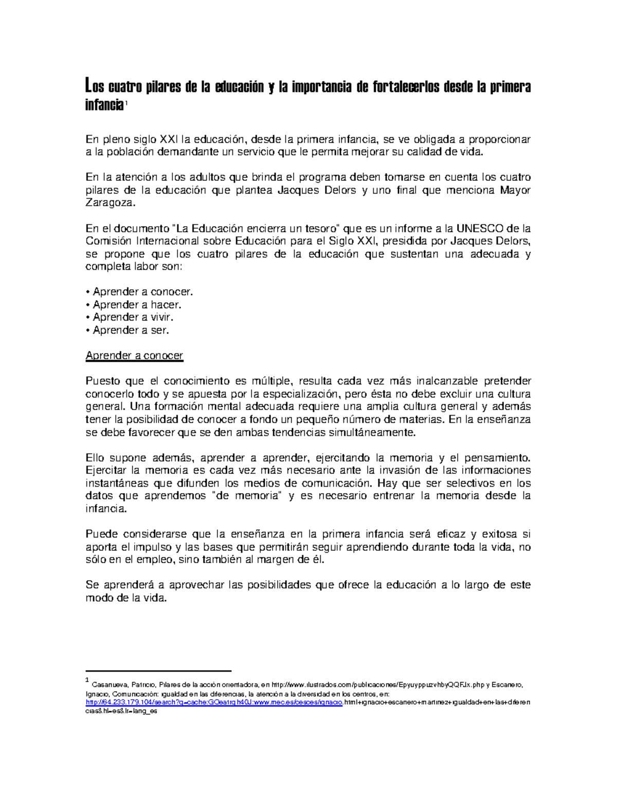 Los cuatro pilares de la educacion y la importancia de fortalecerlos ...