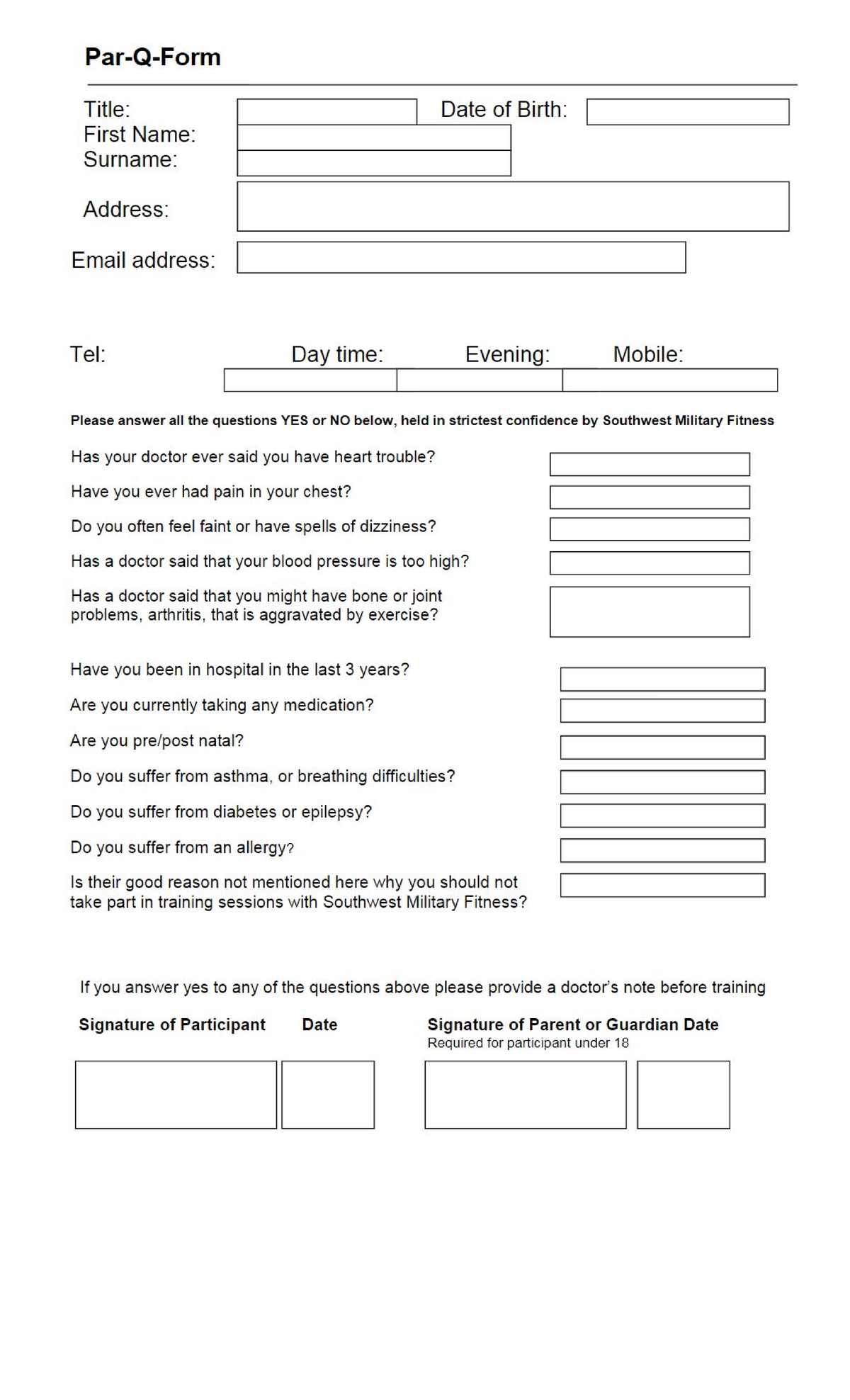 PAR Q FORM TO FILL UP - detailed par q info - Critical Perspectives in ...