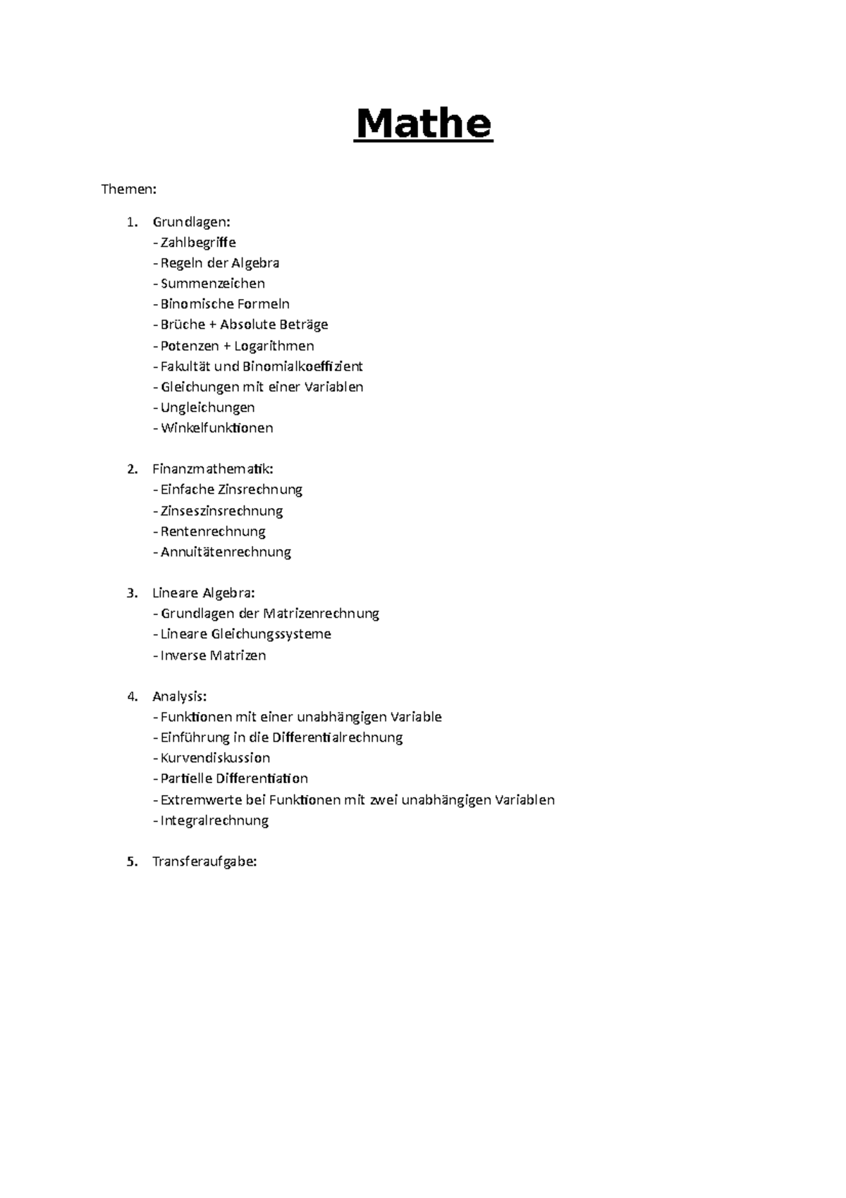 Uni Mathe - Kladroba - Mathe Themen: Grundlagen: Zahlbegriffe Regeln ...