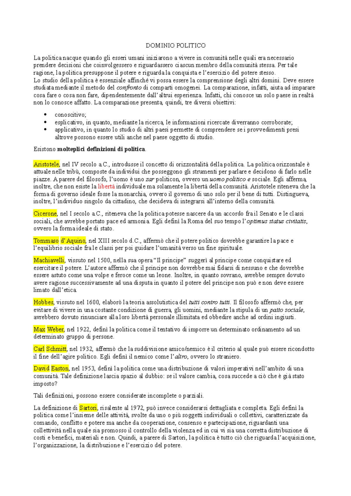 Dominio Politico - Utile per preparare l esame di "Analisi di un paese ...