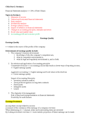 CMA A2 1 Liquidity 202309 - CMA Part 2: Section A Financial Statement ...