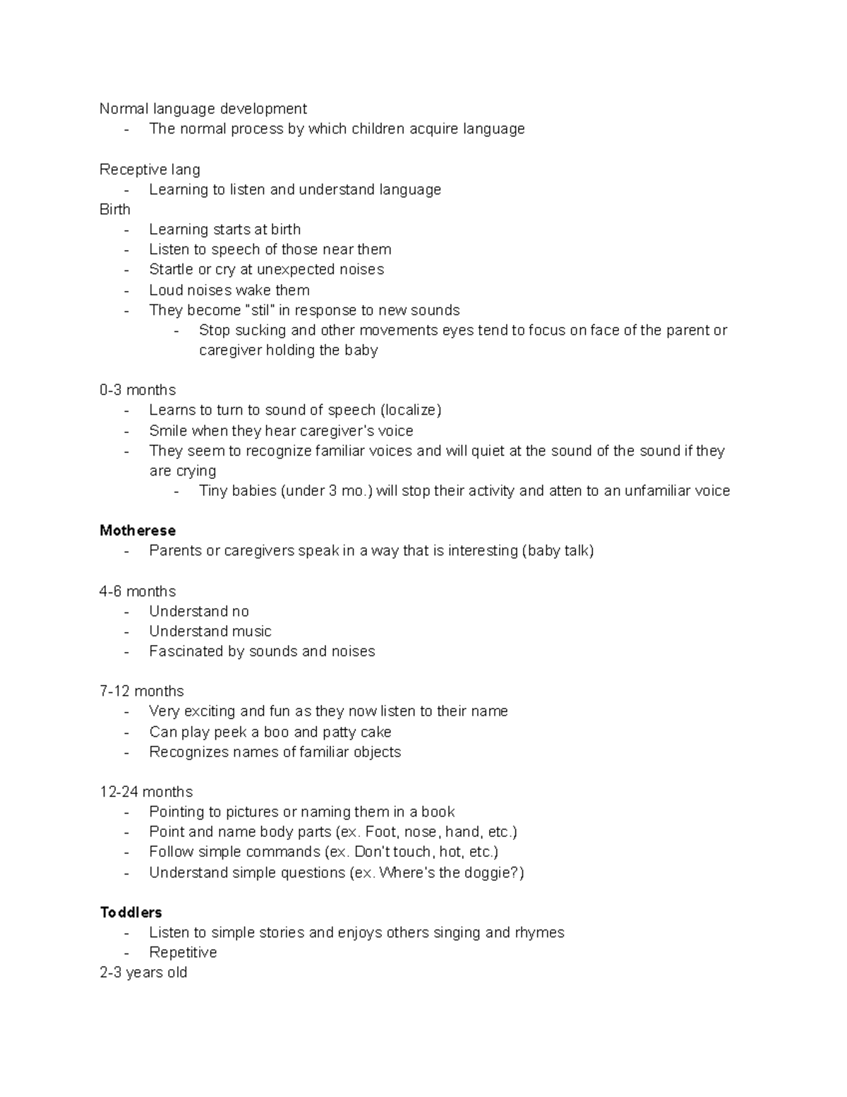 Communication disorders 9 25 - Normal language development - The normal ...