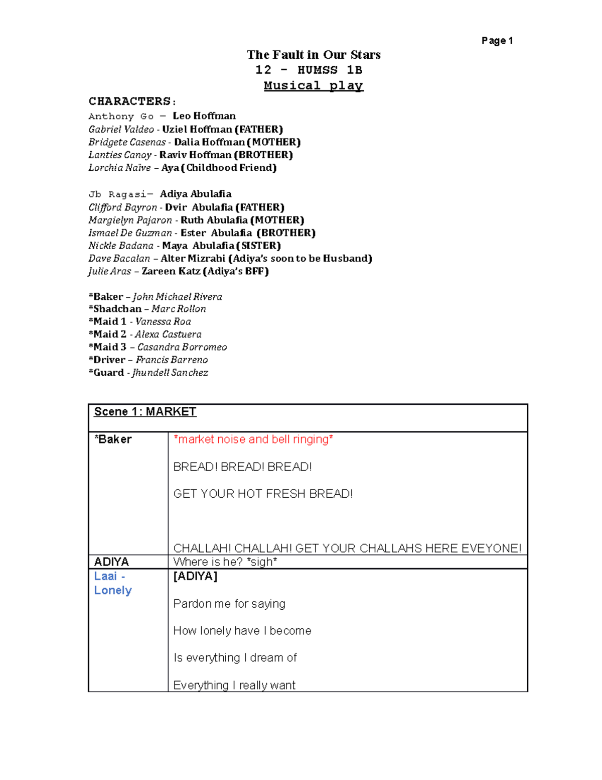 Musical PLAY Script Humss 1B - The Fault in Our Stars 12 - HUMSS 1B ...