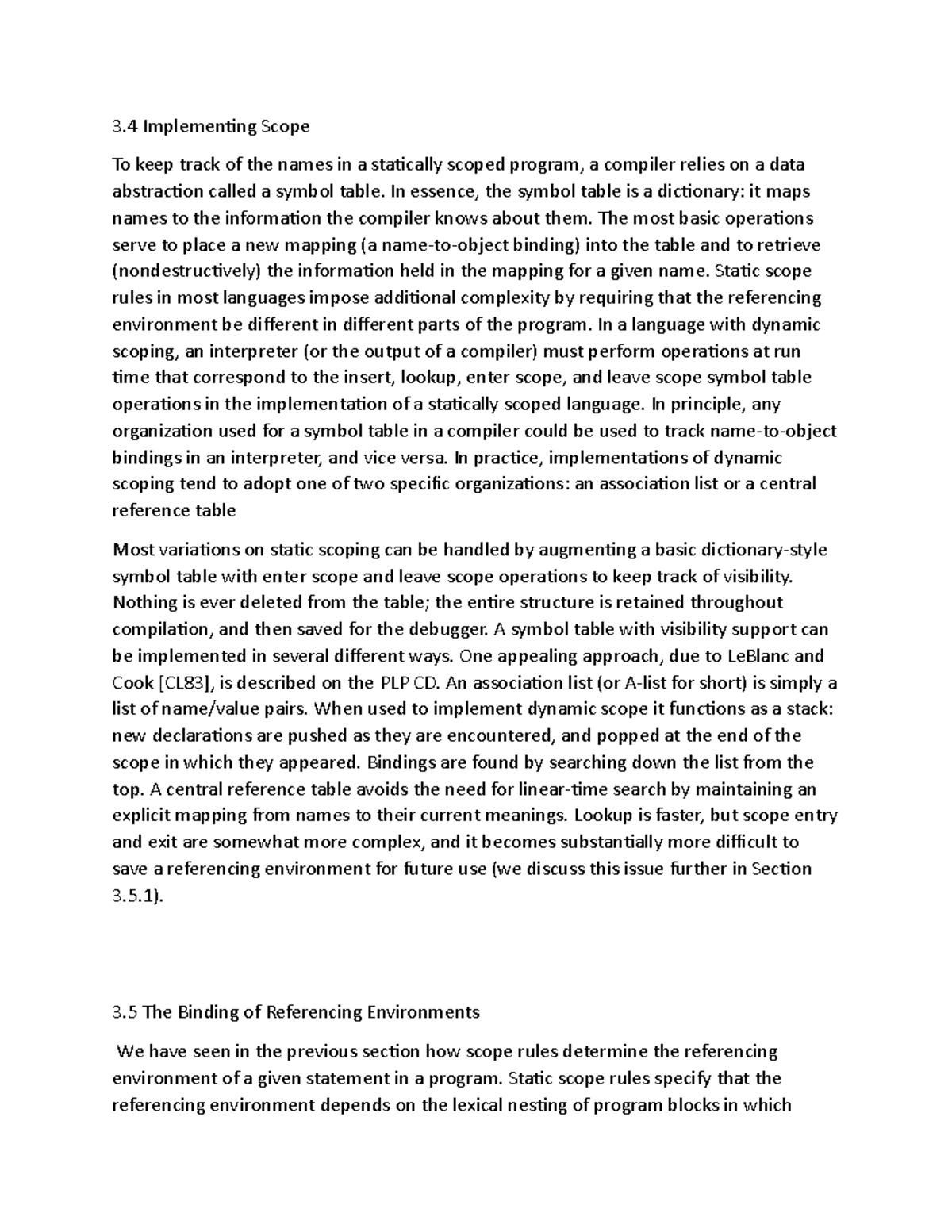 Chapter 3 impportat parts comp348 - 3 Implementing Scope To keep track ...
