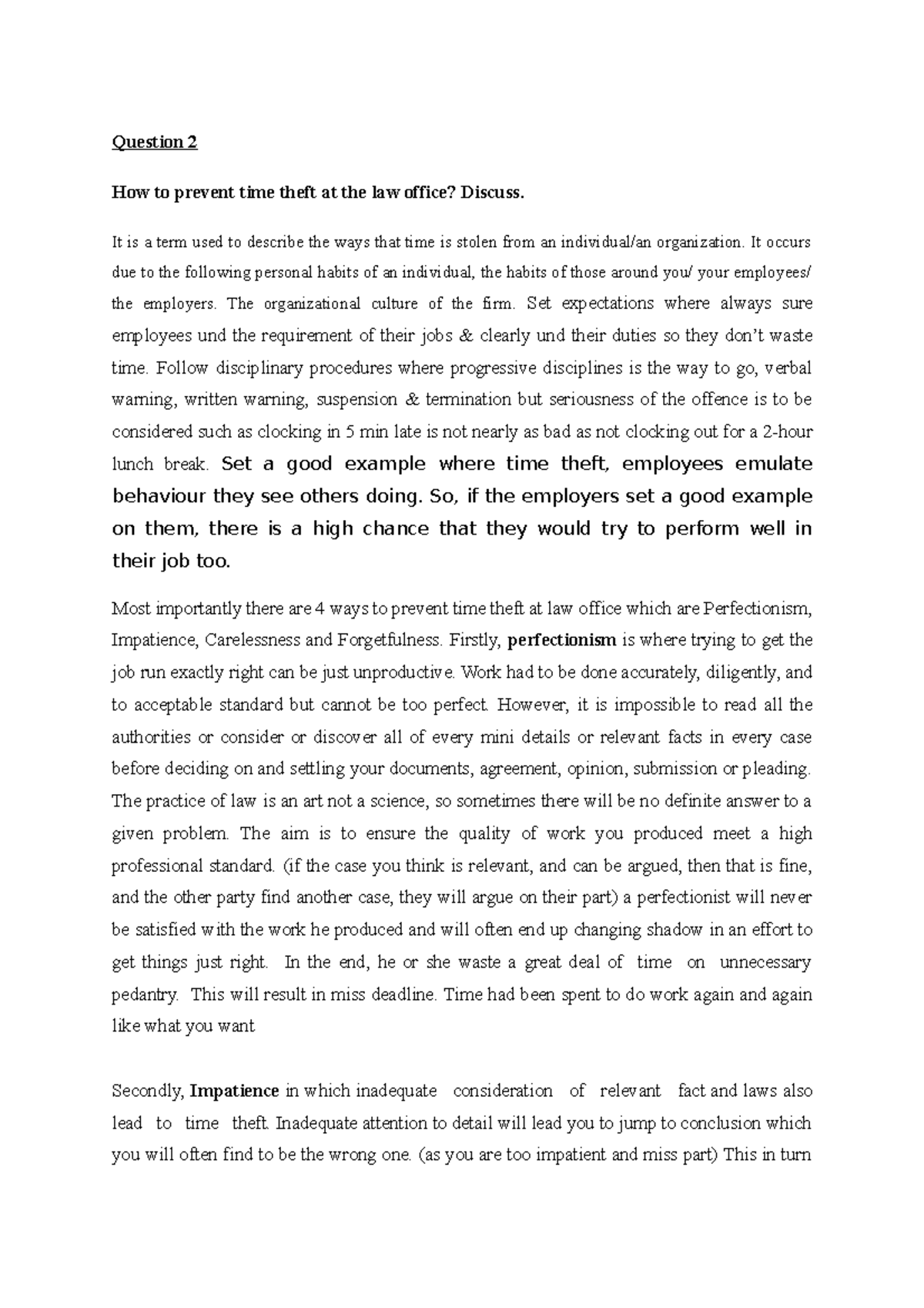 WEEK 3- T2 - for exam purpose to understand - Question 2 How to prevent ...