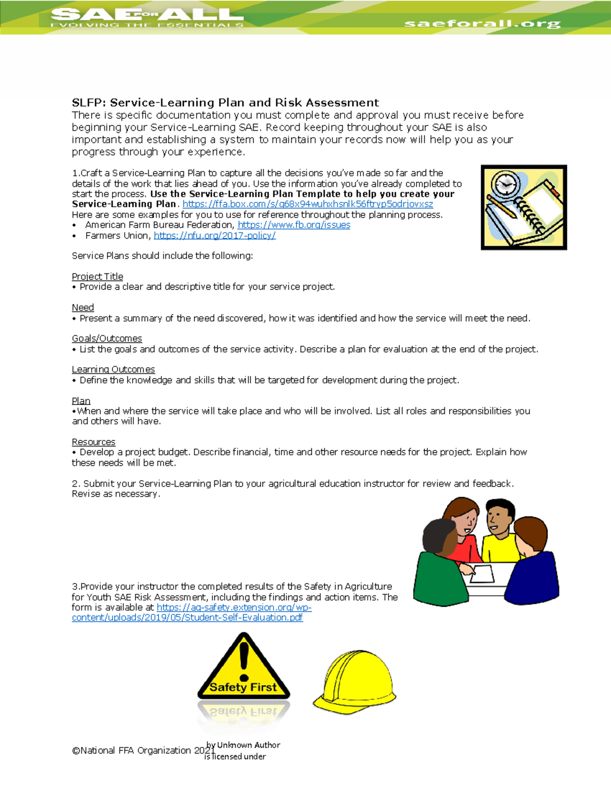Service-Learning Activity Guide-SLFP - SLFP: Service-Learning Plan and ...