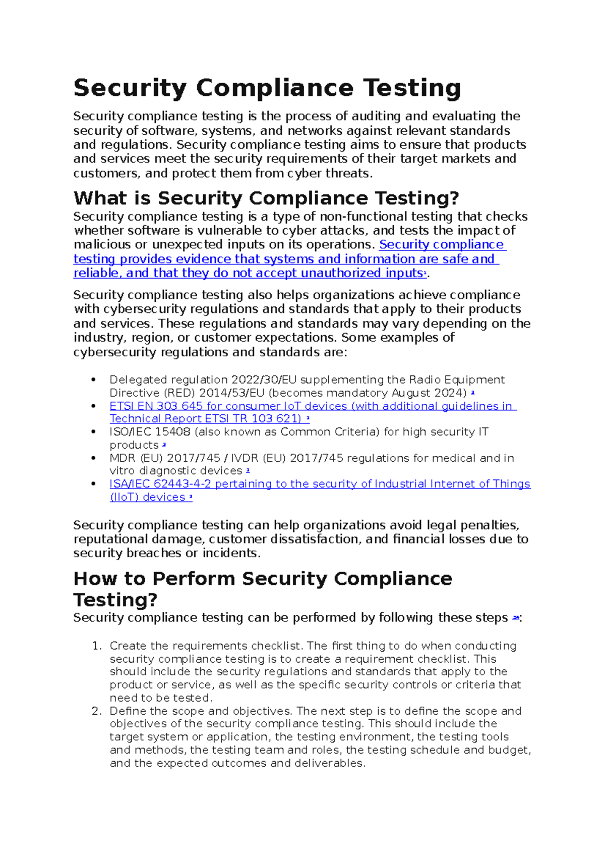 Security Compliance Testing - Security Compliance Testing Security ...