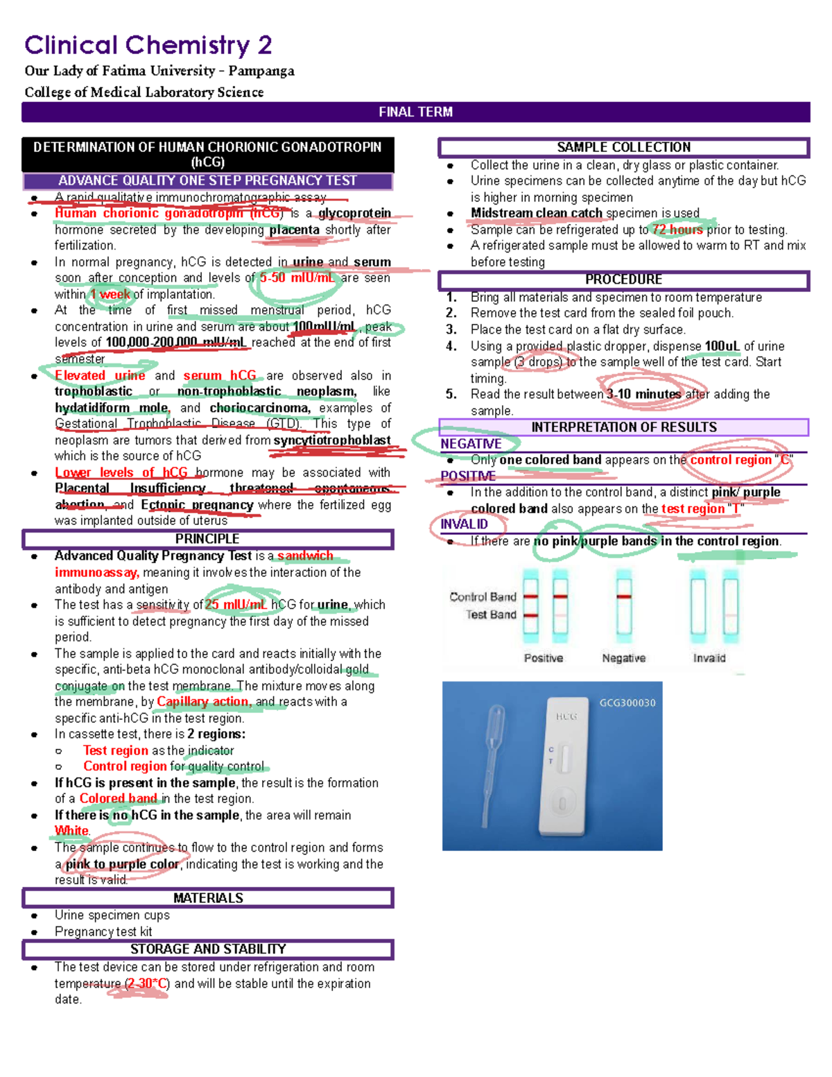 CCHM 2 Finals LAB - Lecture notes - Clinical Chemistry 2 Our Lady of ...
