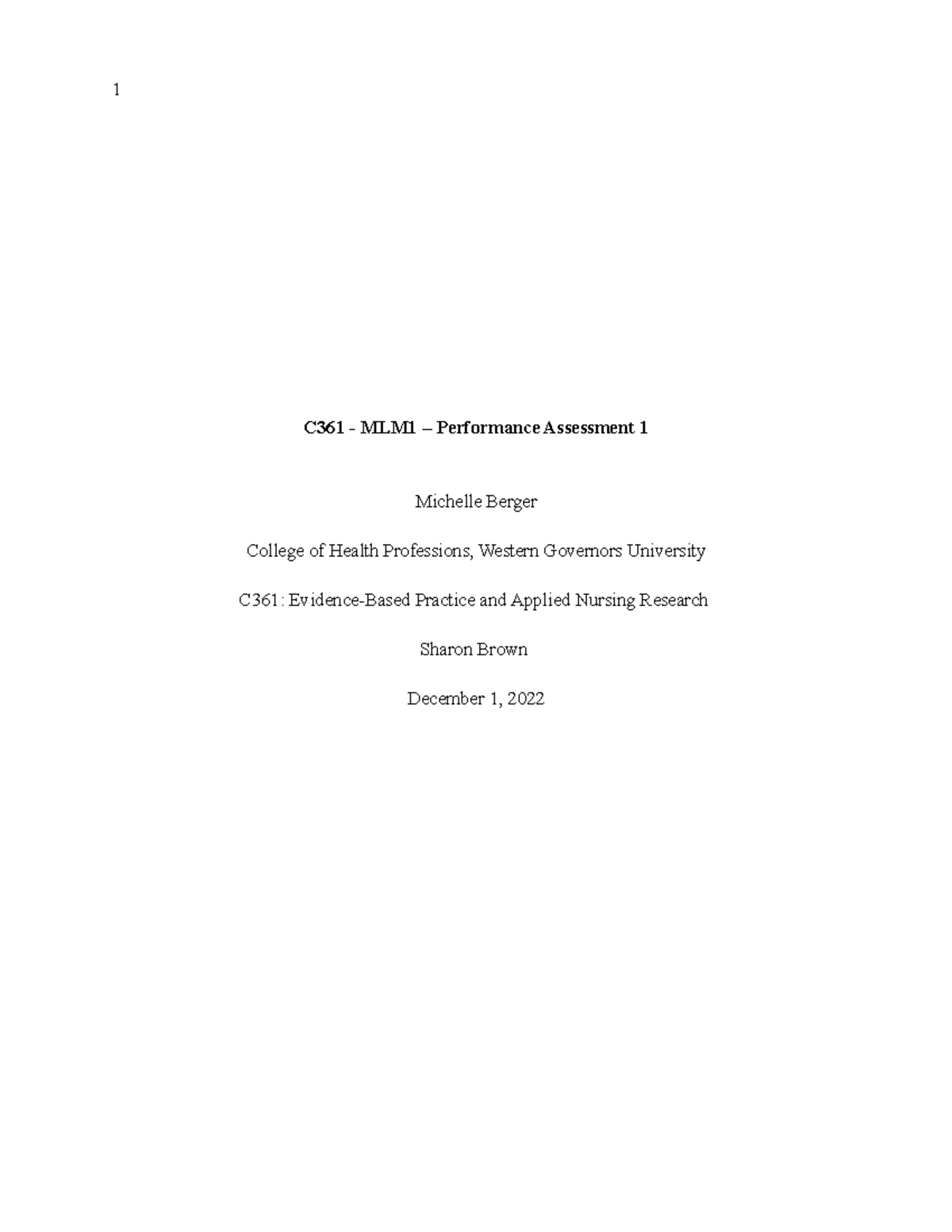 C361 - Task 1 Aromatherapy - C361 - MLM1 – Performance Assessment 1 ...