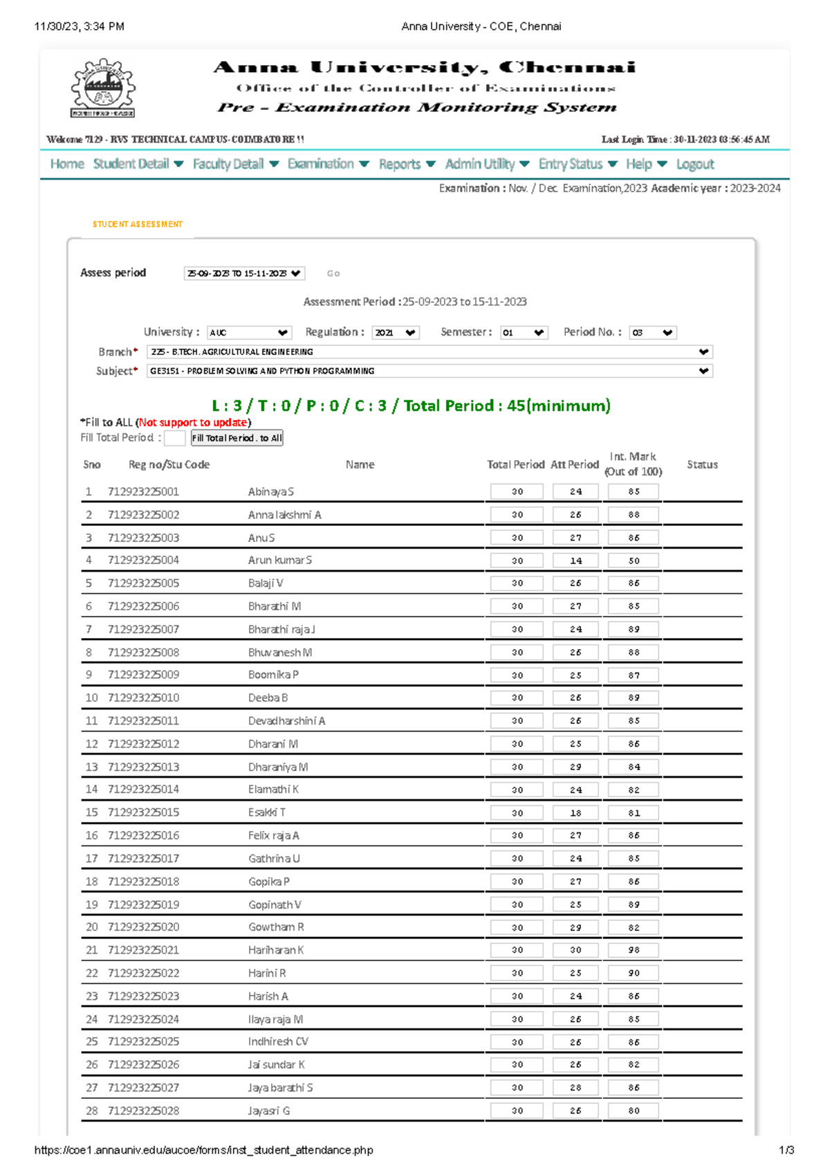 Python - 11/30/23, 3:34 PM Anna University - COE, Chennai - Studocu