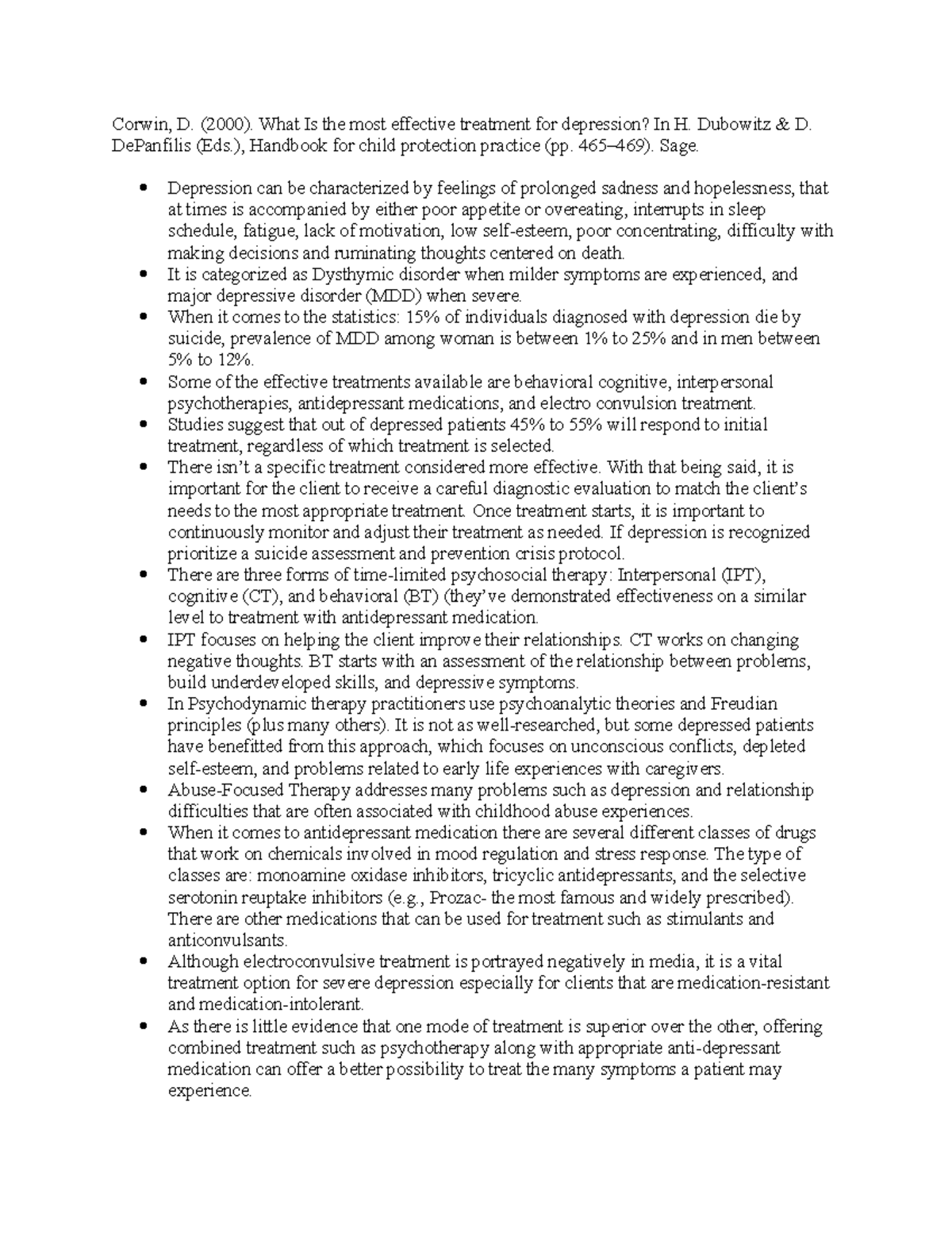 Reading highlights 04:05 - Corwin, D. (2000). What Is the most ...