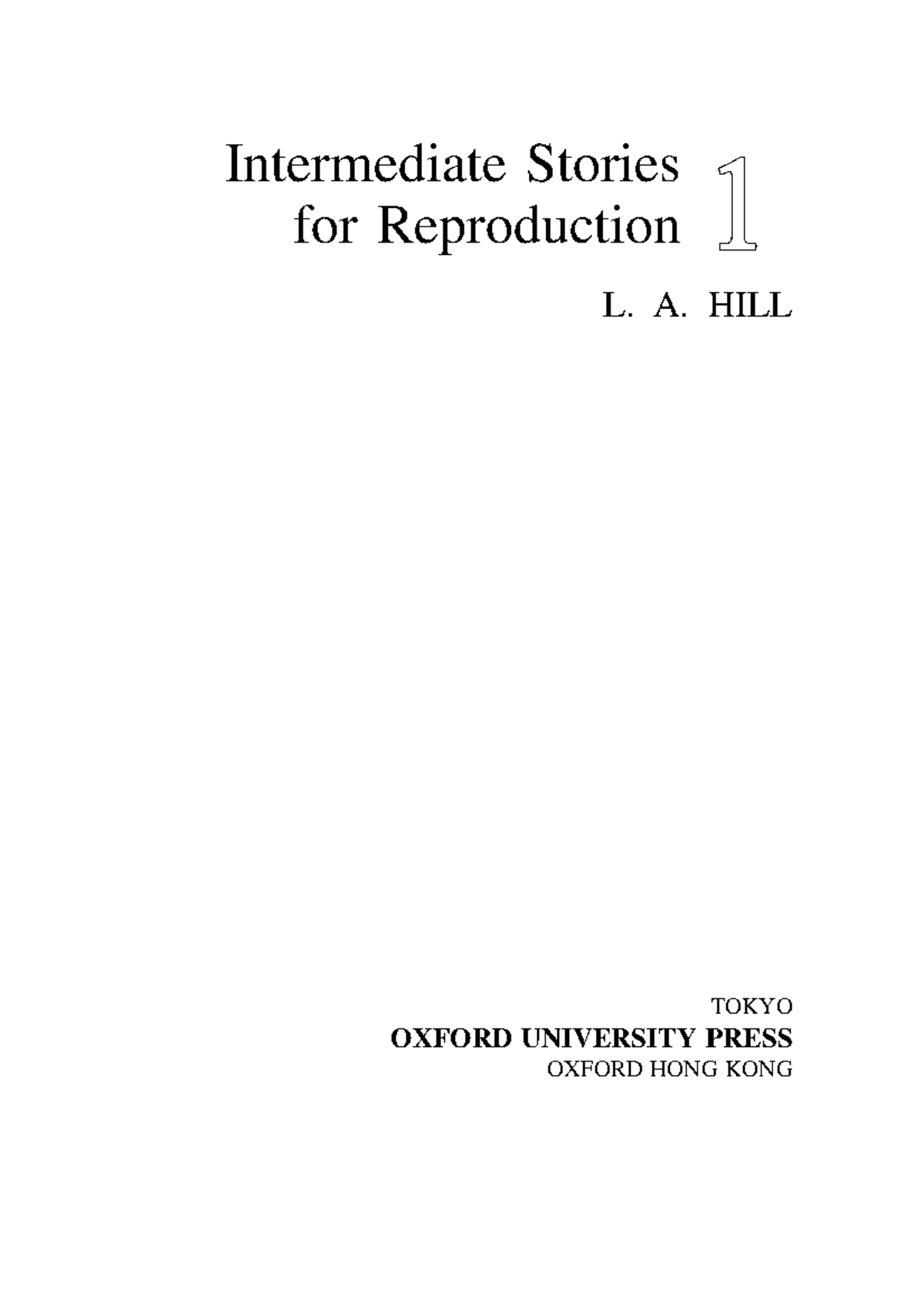 Oxford - Stories for Reproduction 1 Intermediate - OCRed - Intermediate ...