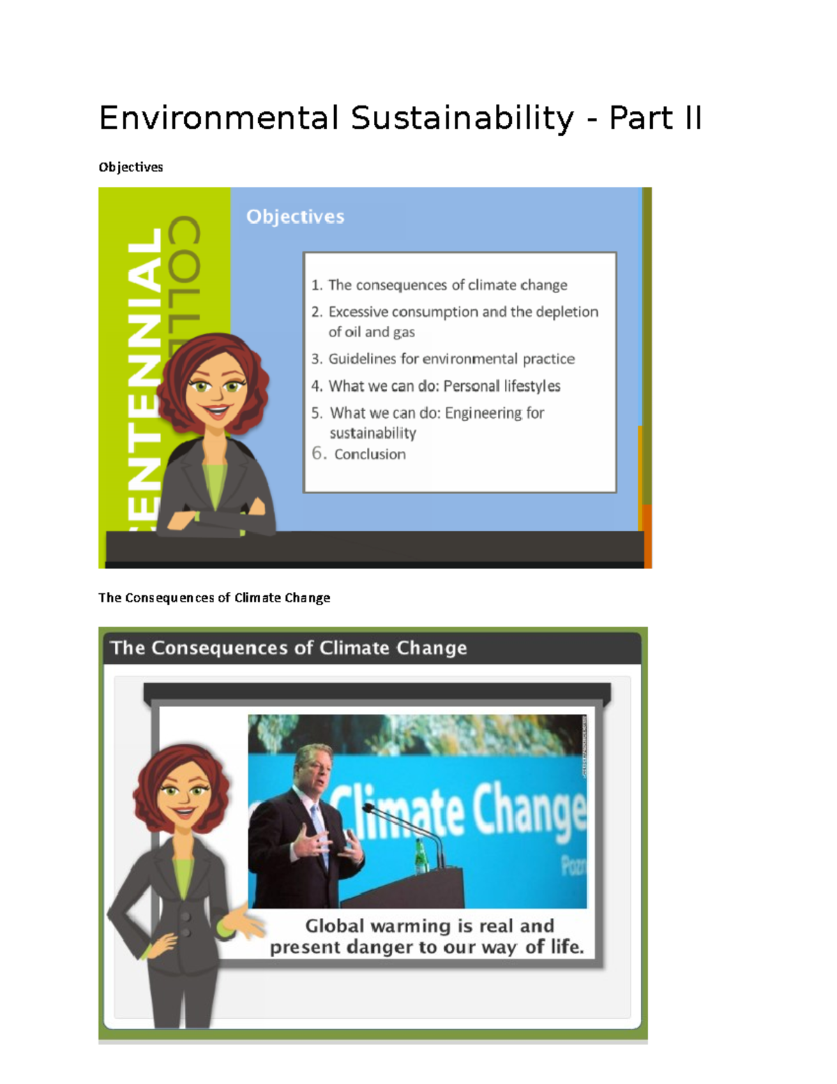 Environmental Sustainability Part 2 - Environmental Sustainability ...