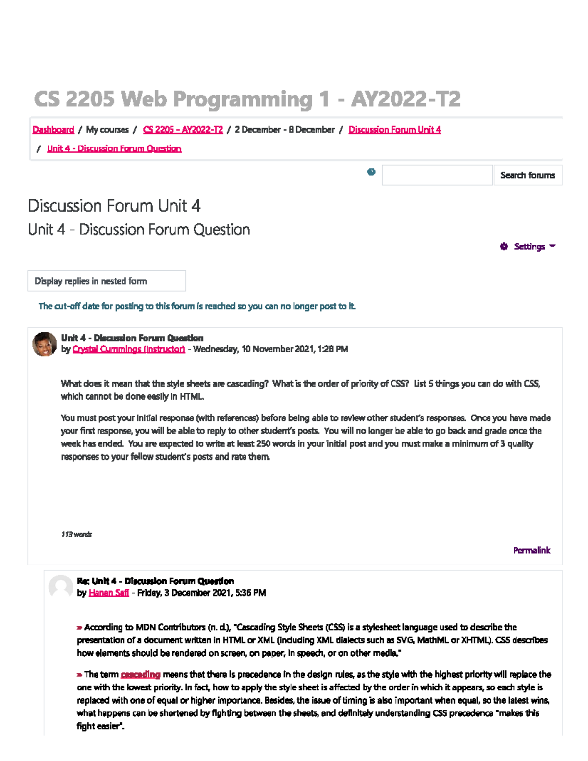 Df4 - WEB PROGRAMMING - CS 2205-01 - Studocu