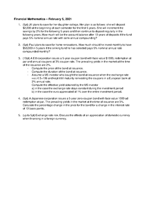 Sample-questions - ... - SOCIETY OF ACTUARIES EXAM FM FINANCIAL ...