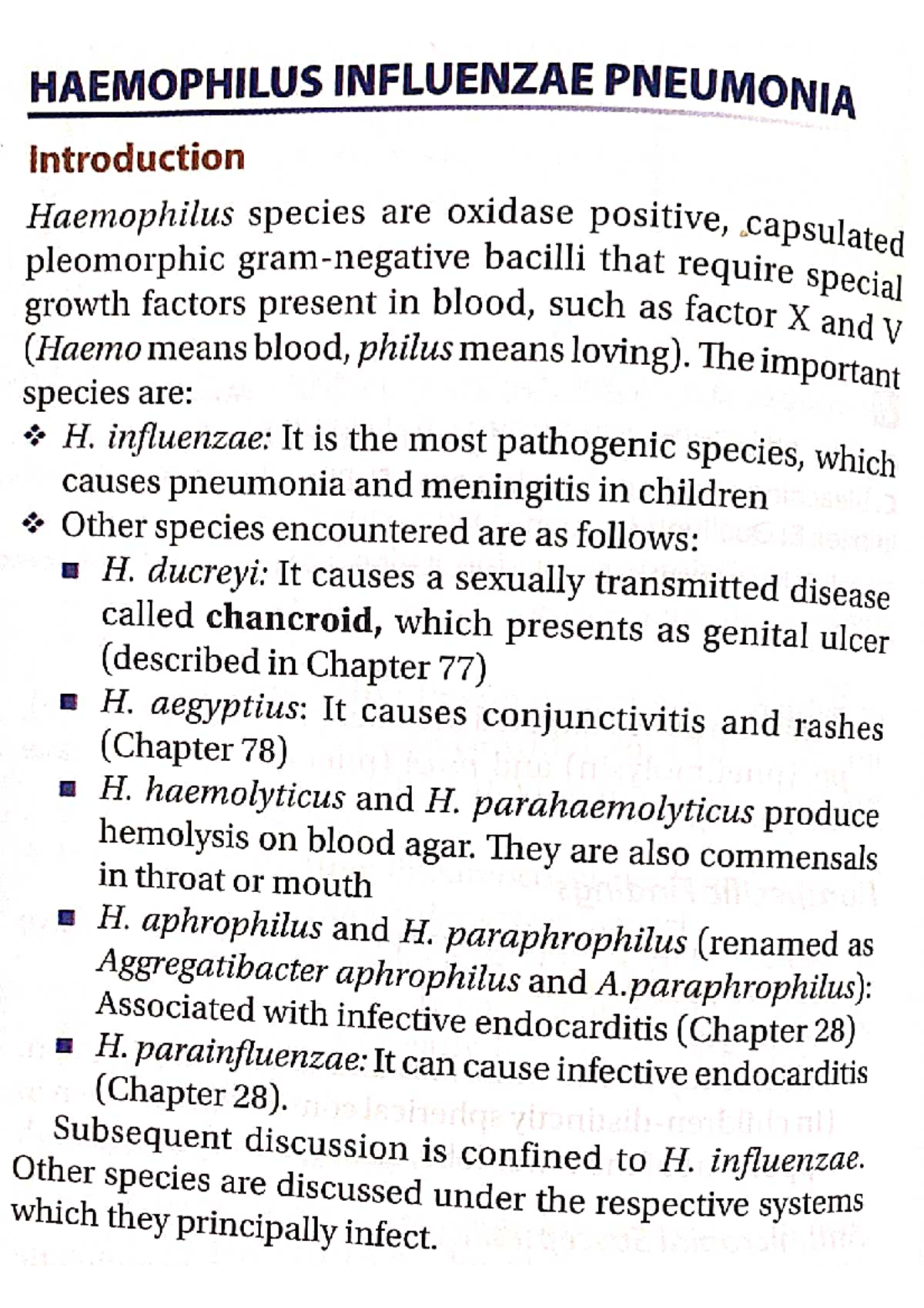 Haemophilus influenzae pneumonia - Microbiology - Studocu