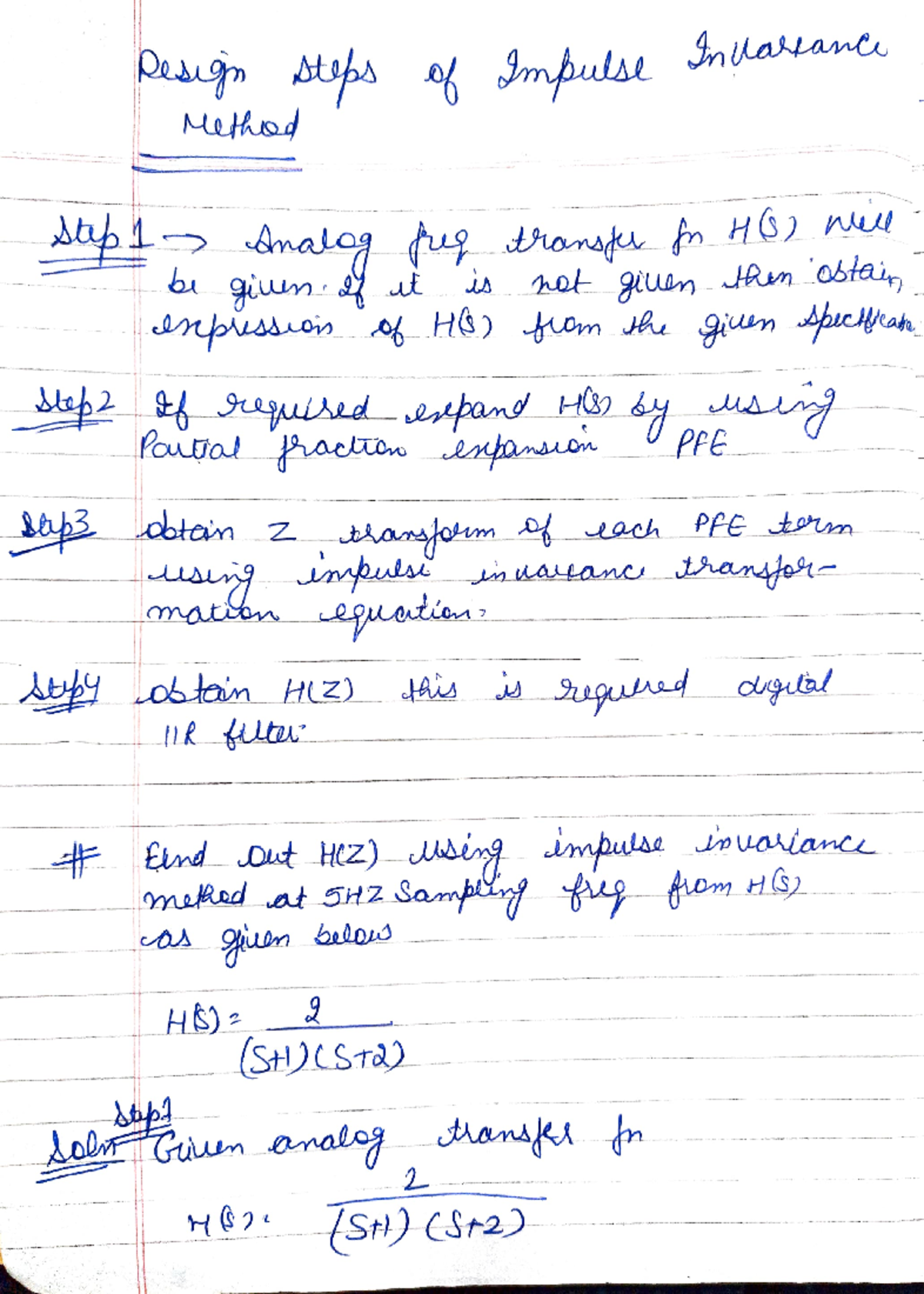 DSP UNIT-3 Handwritten ECE 5TH SEM - PL tups mpulst nlantant Mhod ...