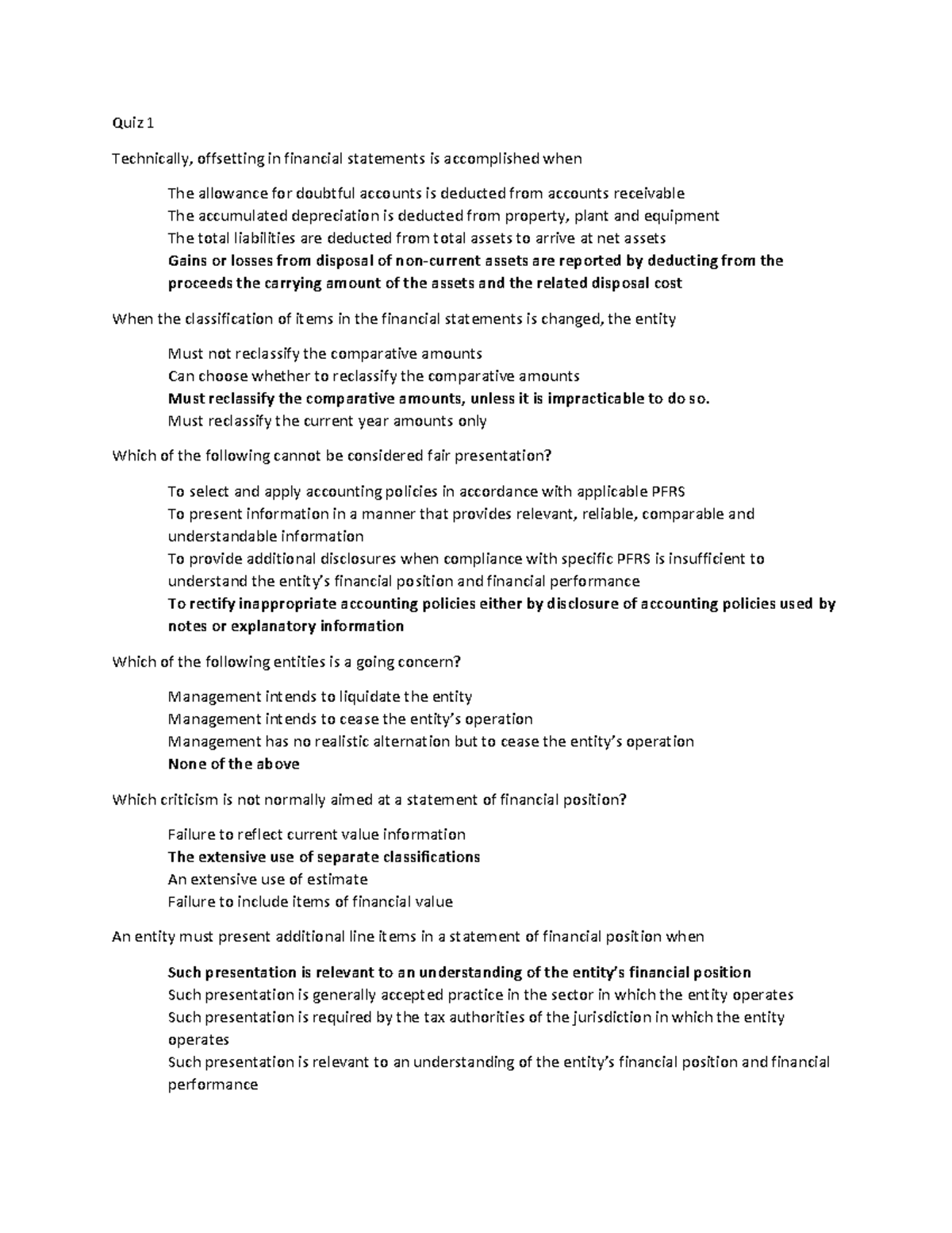 GEN 010 Quiz 1 - Ususkskksd - Quiz 1 Technically, offsetting in ...