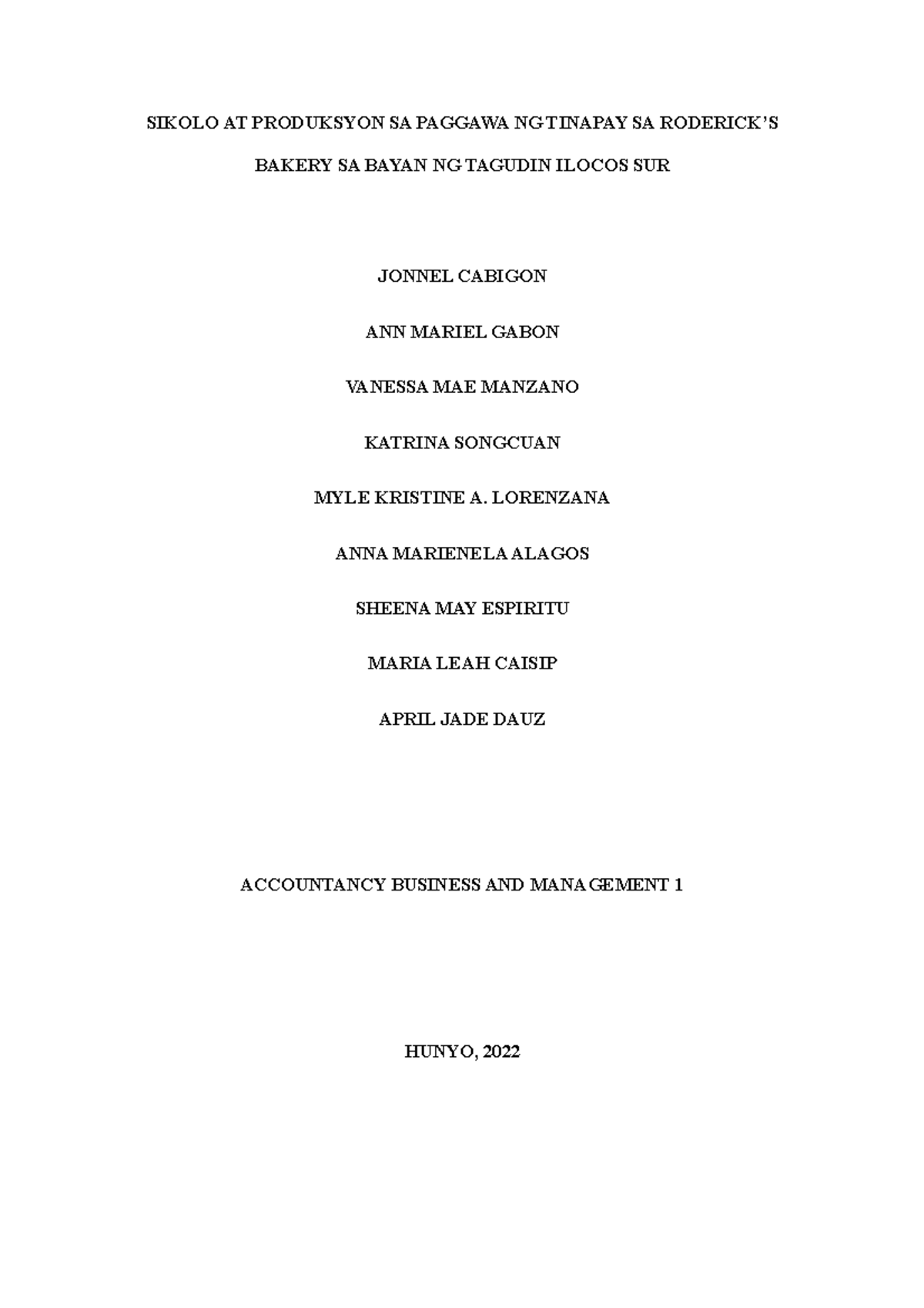 Pananaliksik - BROWSING - SIKOLO AT PRODUKSYON SA PAGGAWA NG TINAPAY SA ...