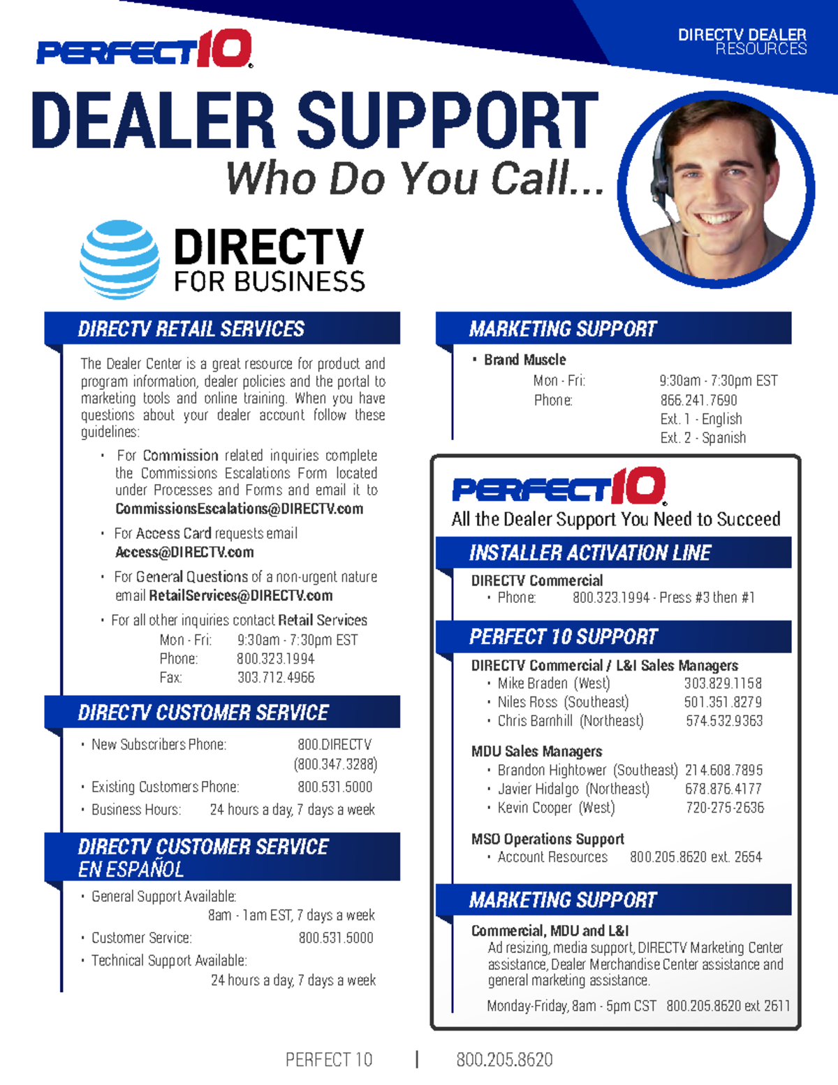 Directvfor Business Contact - DIRECTV DEALER RESOURCES PERFECT 10 800 ...