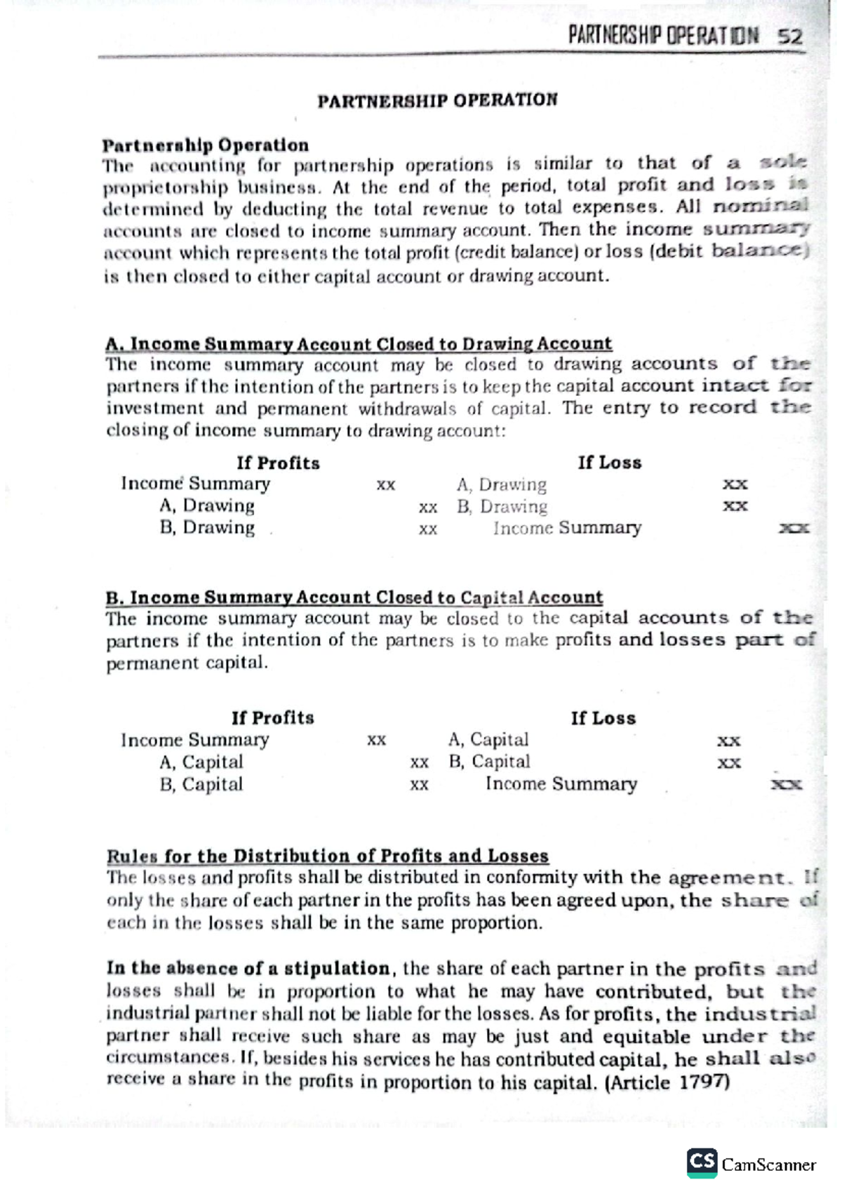 SPEC Trans CH 2 P - Partnership Operation - PARTNERSHIP OPERATION 52 ...