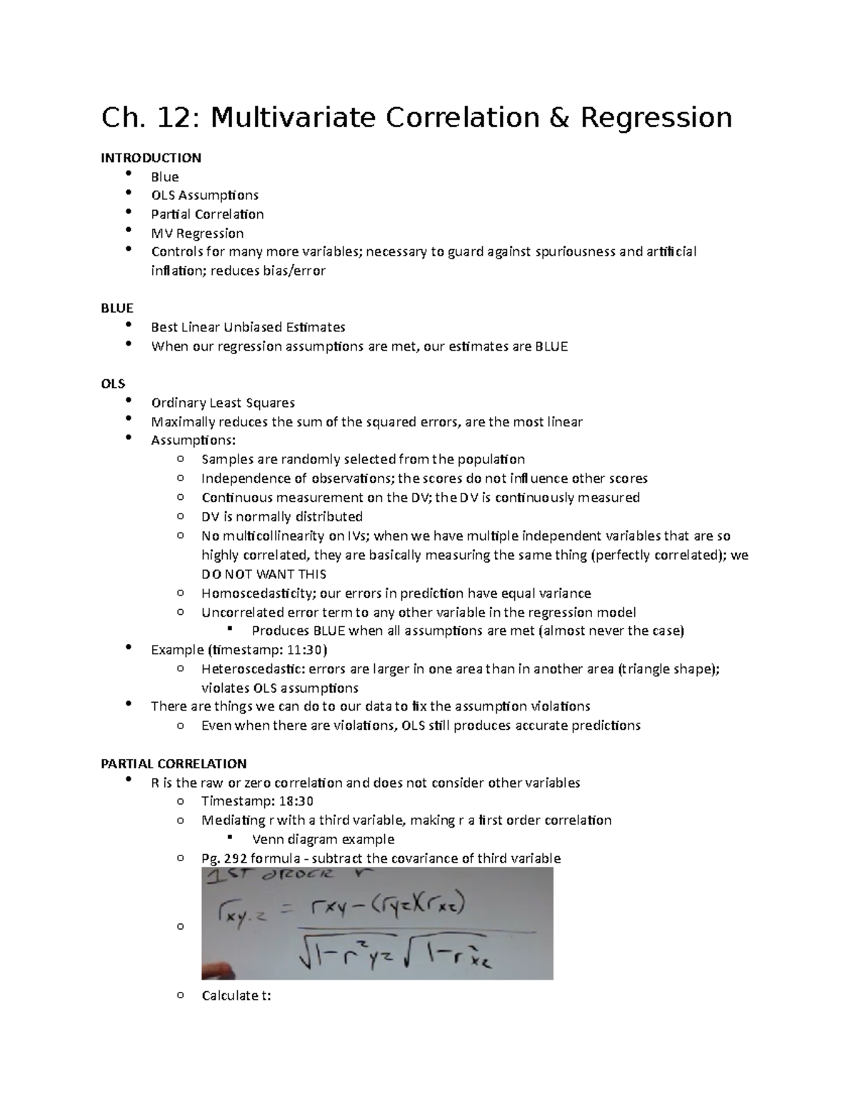 Chapter 12 Multivariate Correlation & Regression CJ 426 - Ch. 12 ...
