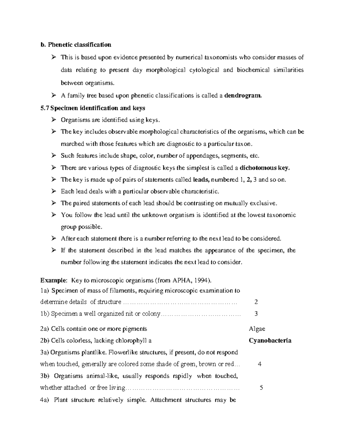 SZL 2101- Wk 8-Notes - Notes - b. Phenetic classification This is based ...