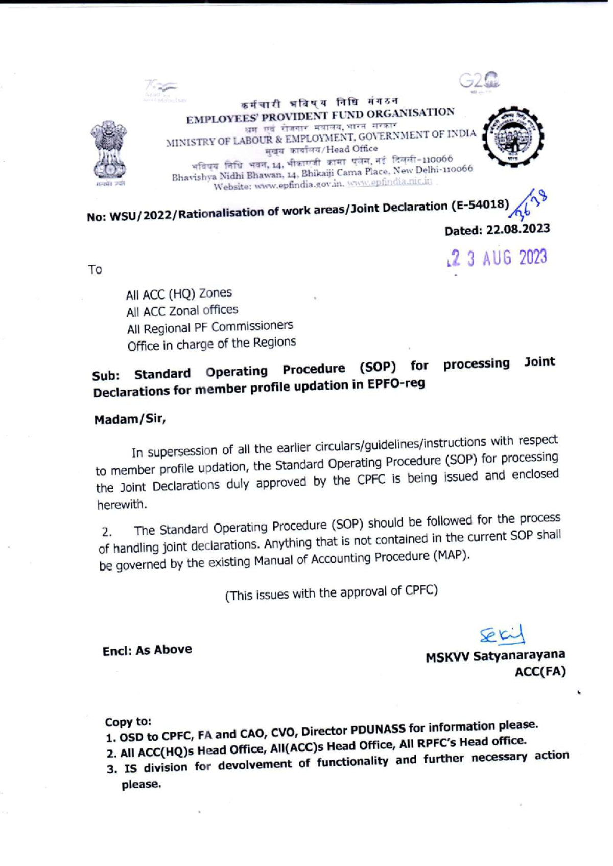 SOP Joint Declarations 29082023E - SOP No: JD/2022/ SOP Title: Joint ...
