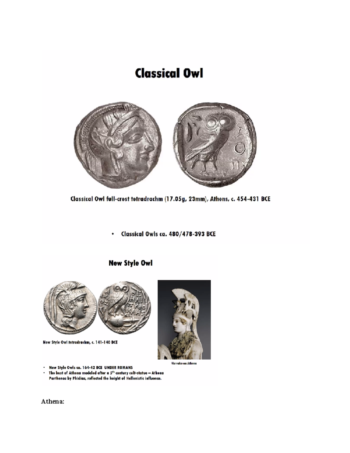 Rels pt2 - assignment for it. - Classical Owl Classical Owl tetradrachm ...