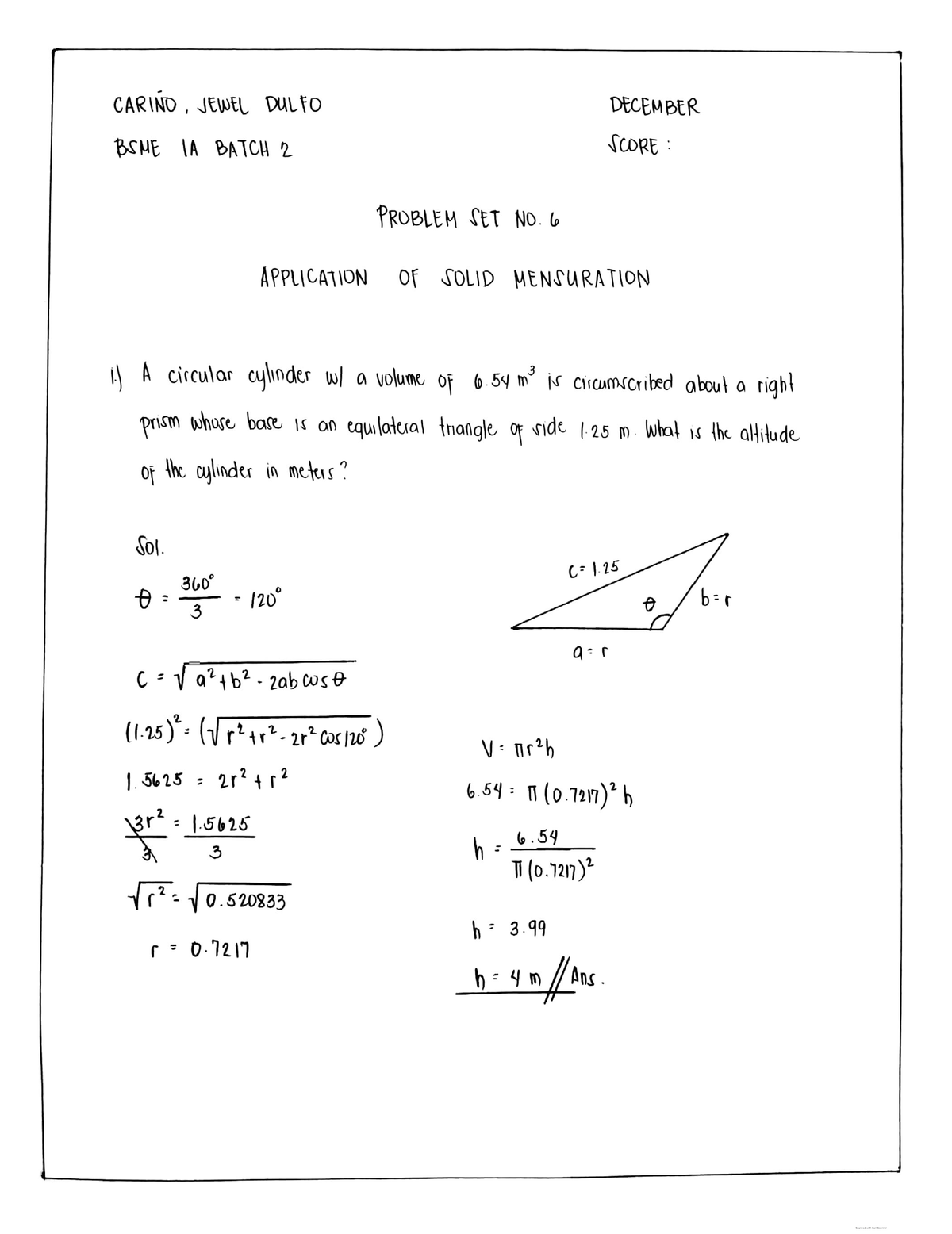 Problem Set No. 6 MFE - Math for Engineers - PangSU - Studocu