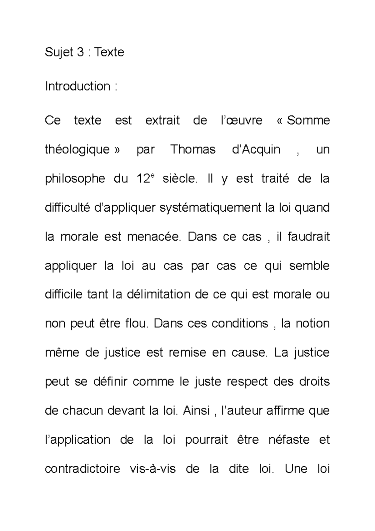 Intro philo DIOT Antonin TA - Sujet 3 : Texte Introduction : Ce texte ...