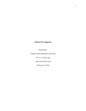 CJ-315 Module Eight Project Three - Module Eight Project Three Erin ...