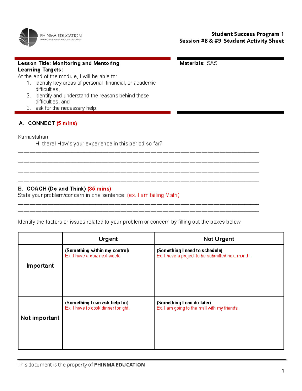 SSP #8,9 - marketing - Student Success Program 1 Session #8 & #9 ...