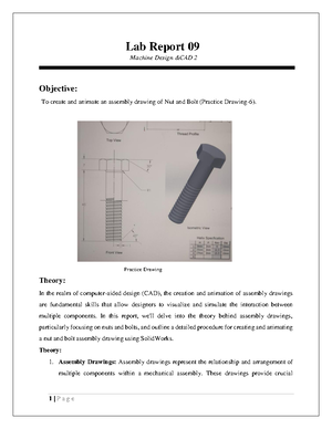 Lab 1 - Introduction to solid works - Introduction to Solid Work ...