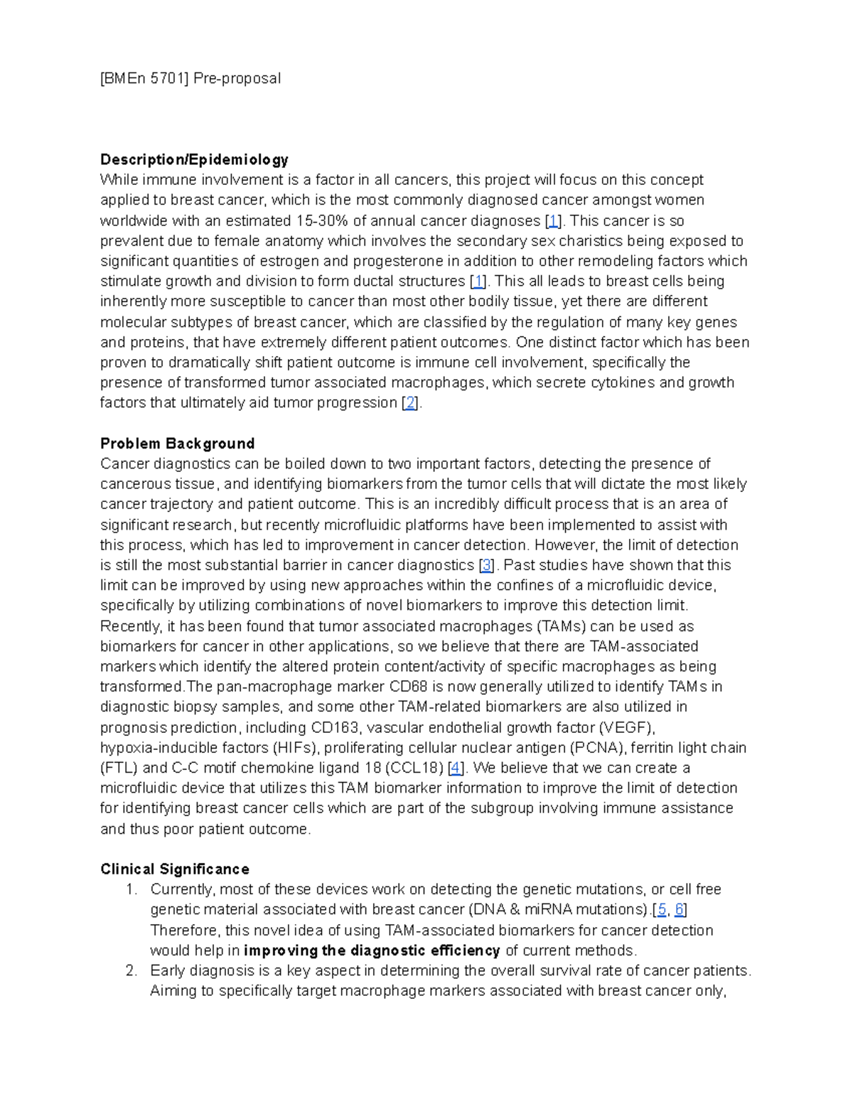 Project Pre-proposal - [BMEn 5701] Pre-proposal Description ...