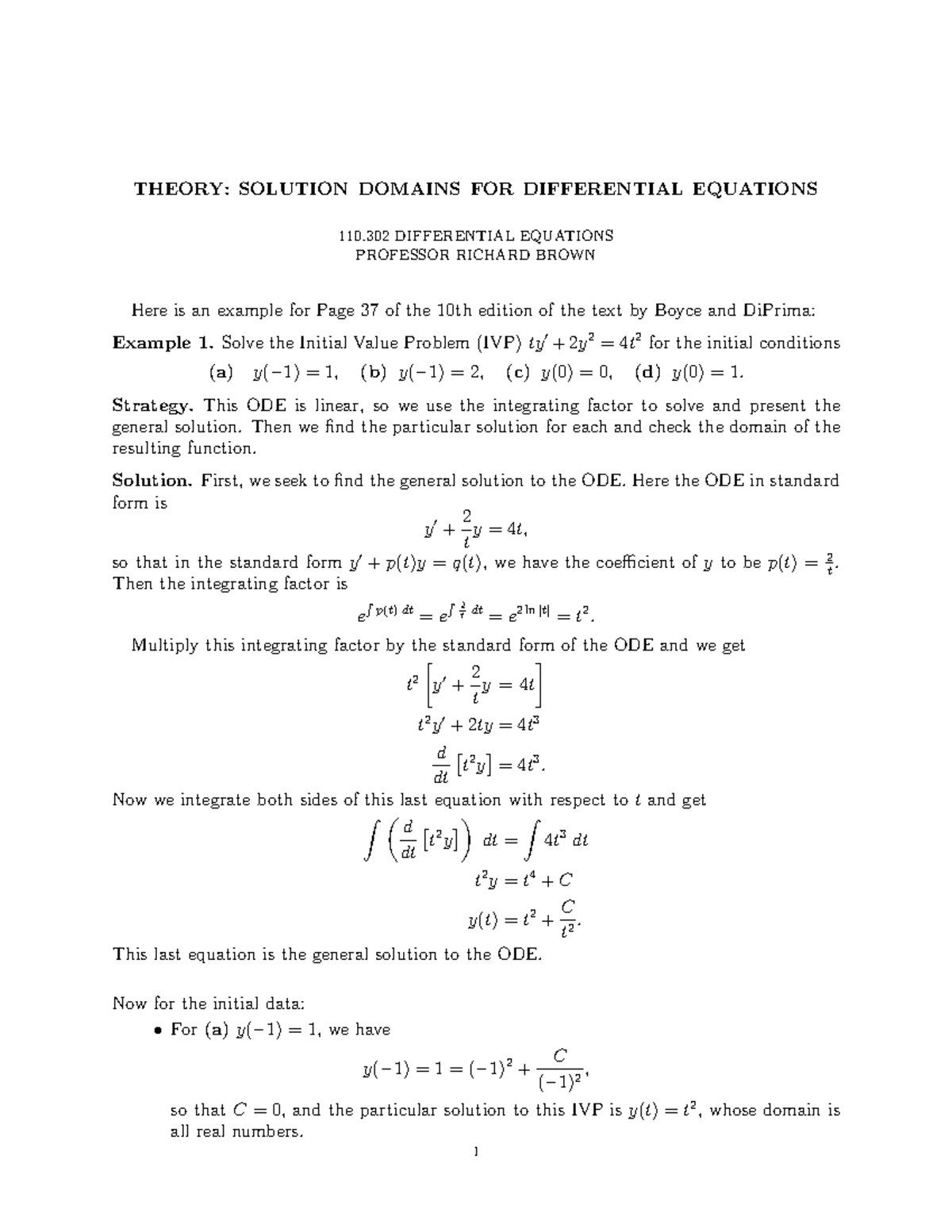 HW3 Solution Domains Example - THEORY: SOLUTION DOMAINS FOR ...