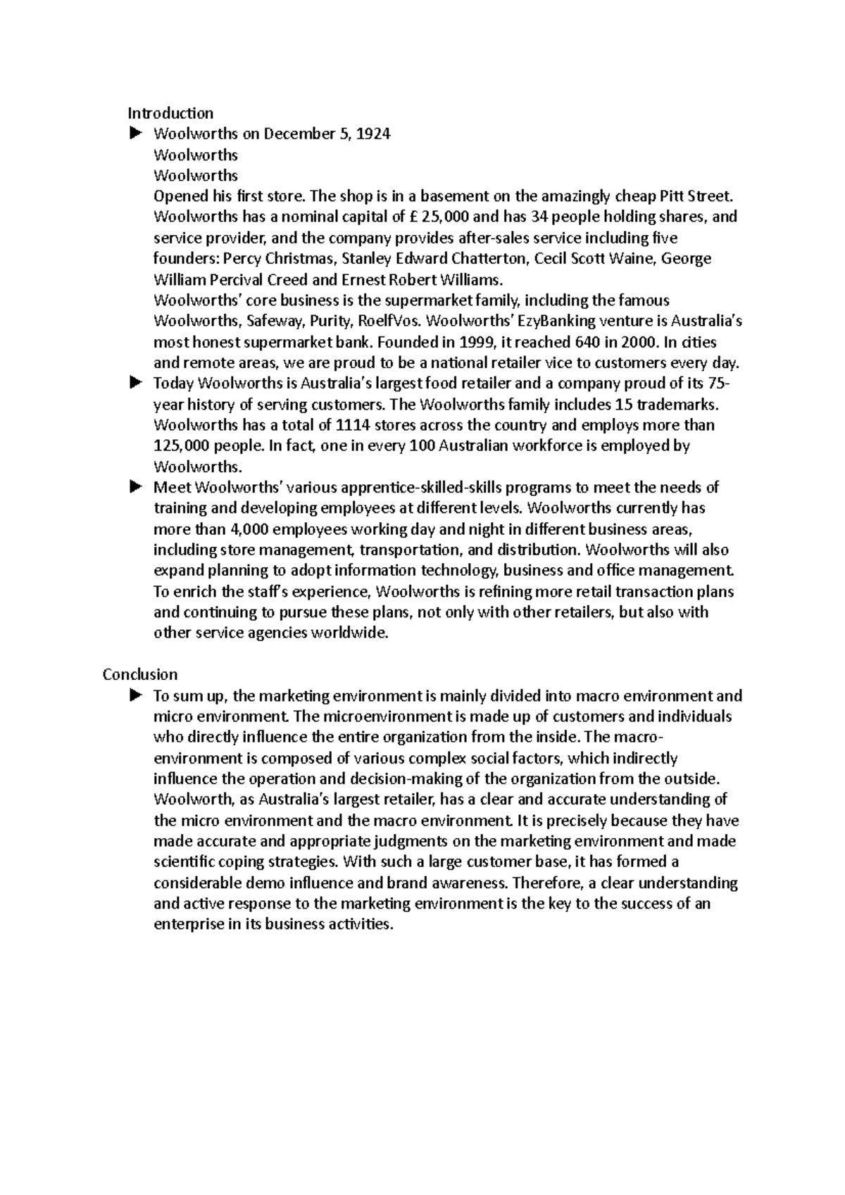 Woolworth presentation - Introduction Woolworths on December 5, 1924 ...