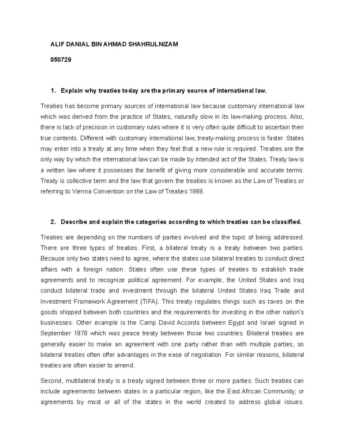 Tutor PIL 1 - ALIF DANIAL BIN AHMAD SHAHRULNIZAM 050729 Explain why ...