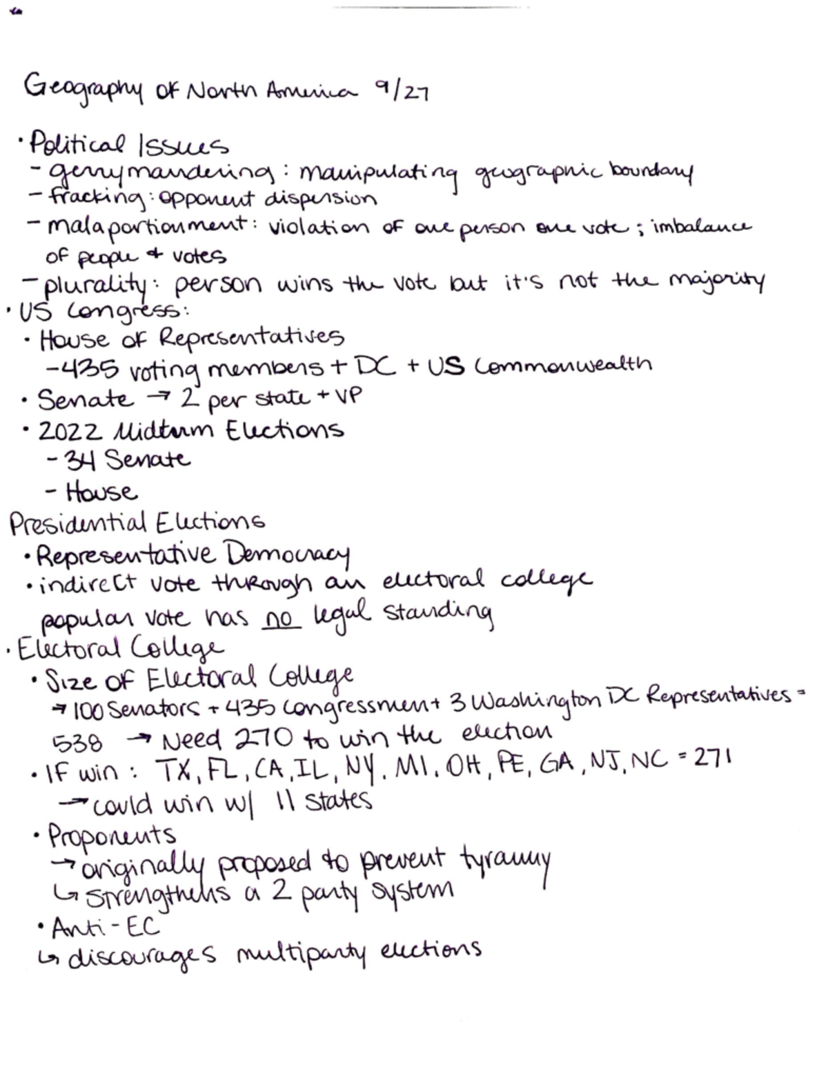 09-27-22 - Dr. Burkhead - Geography of North America 9/ Political ...