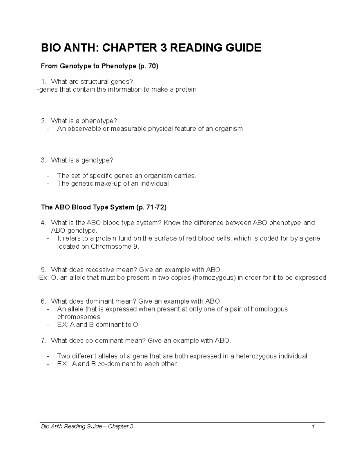 Chapter 3 Reading Guide - Bio Anth Reading Guide – Chapter 3 1 BIO ANTH ...