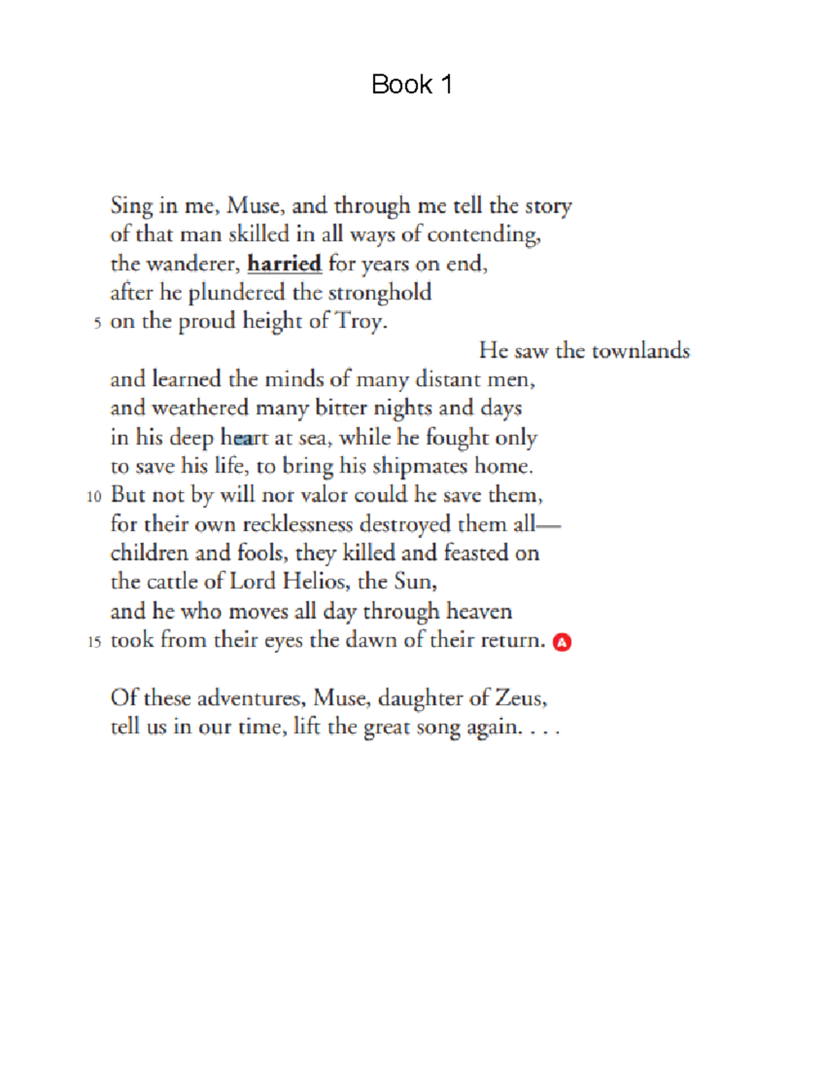 Copy of The Odyssey Close Reading Passages - Studocu