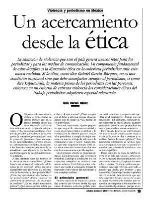 Etica periodismo - Documento sobre la ética periodística - Ética y ...