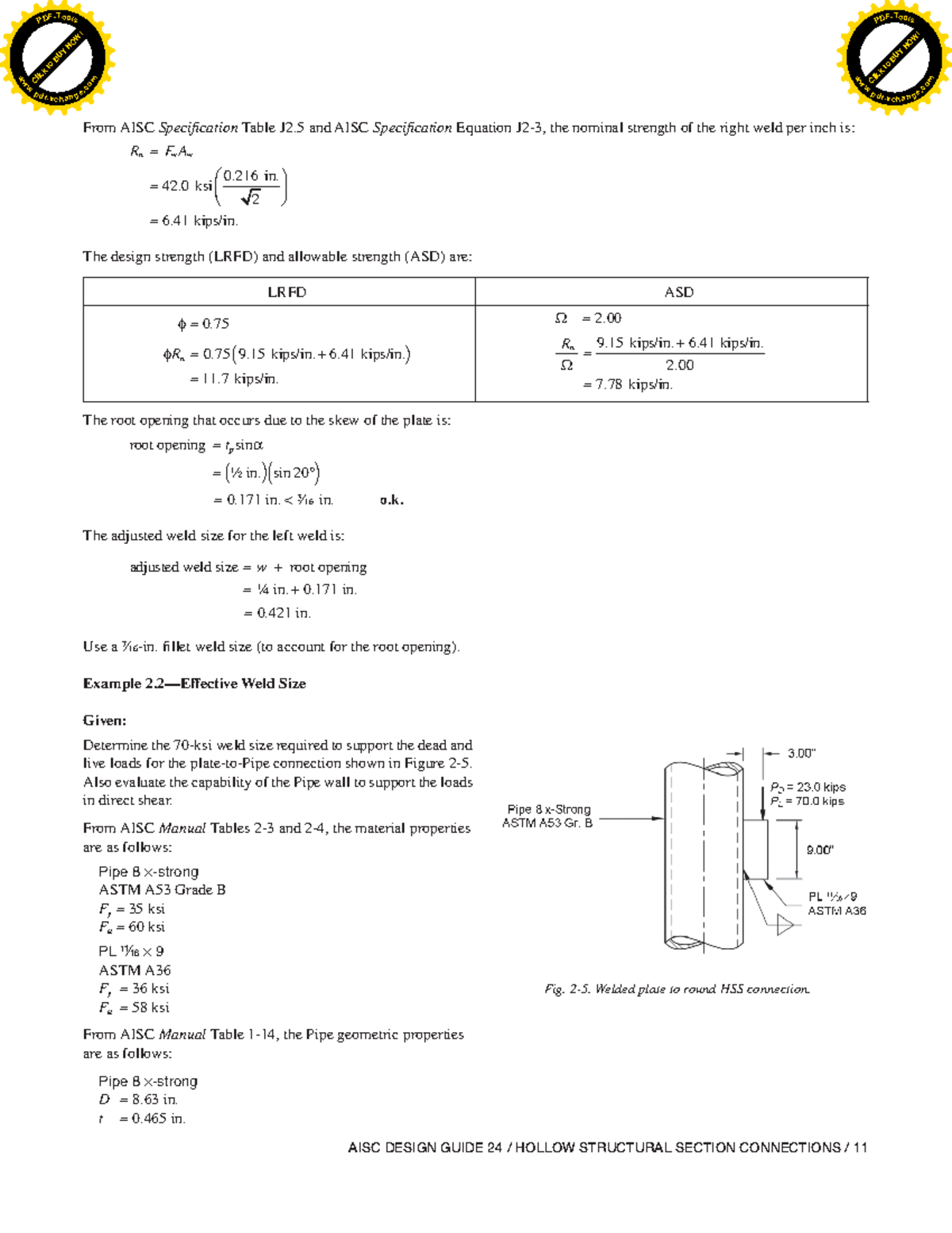 Document - not real - AISC DESIGN GUIDE 24 / HOLLOW STRUCTURAL SECTION ...