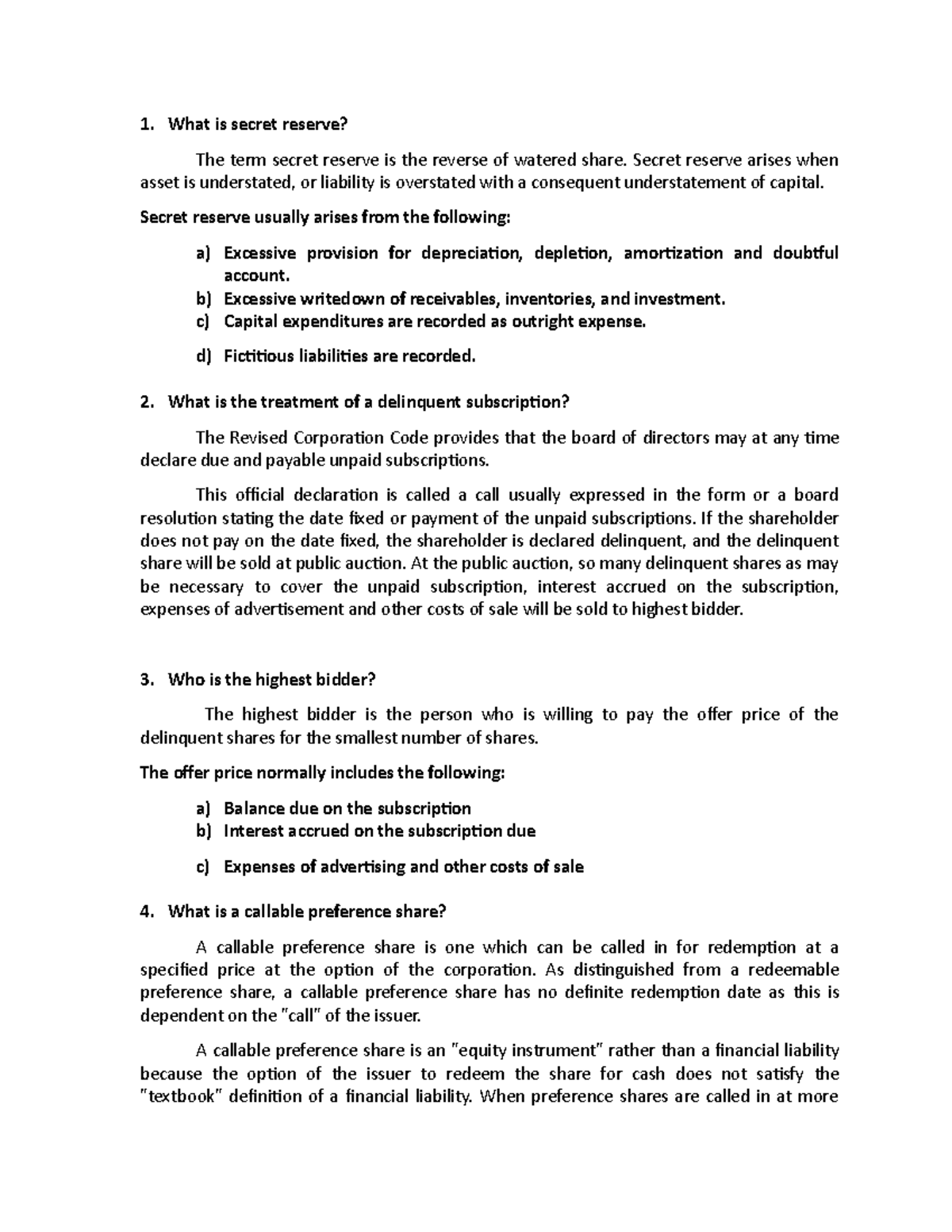 Ia 30 - Enjoy learning - What is secret reserve? The term secret ...