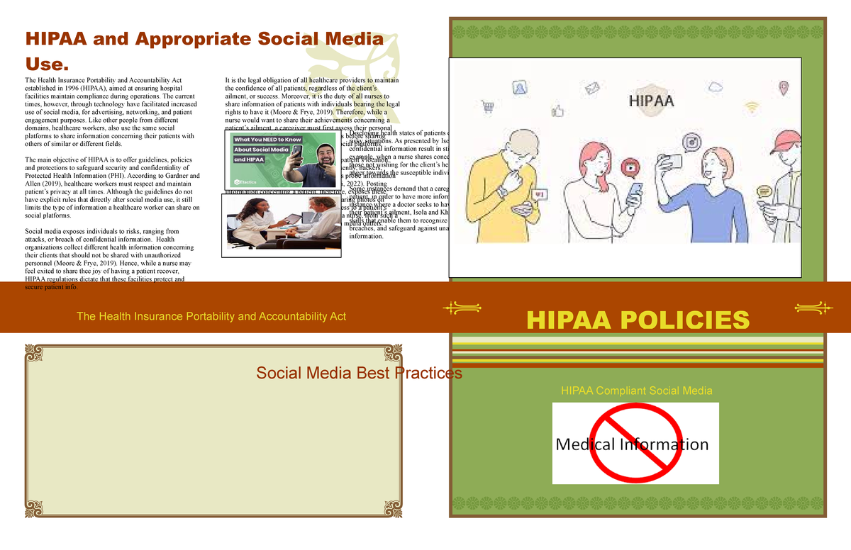 Hipaa and Appropriate Social Media Use - HIPAA and Appropriate Social ...
