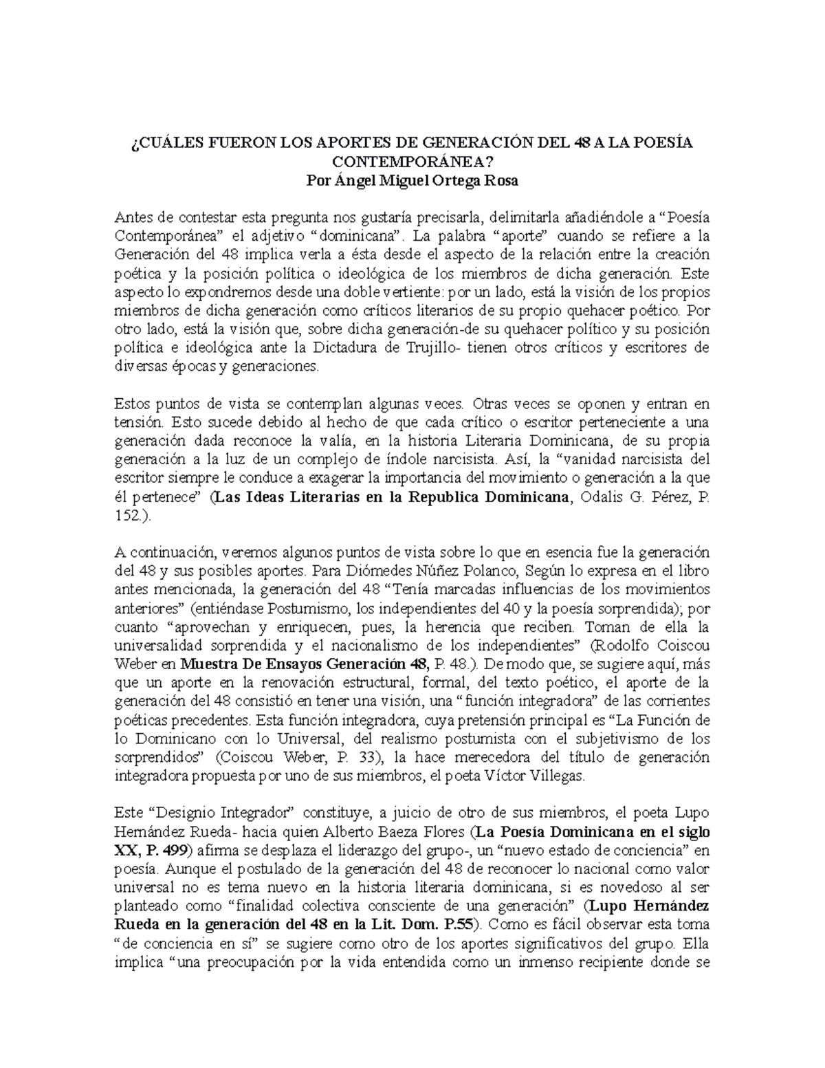 Cuáles fueron los Aportes de Generación del 48 a la Poesía C (2016 12 ...